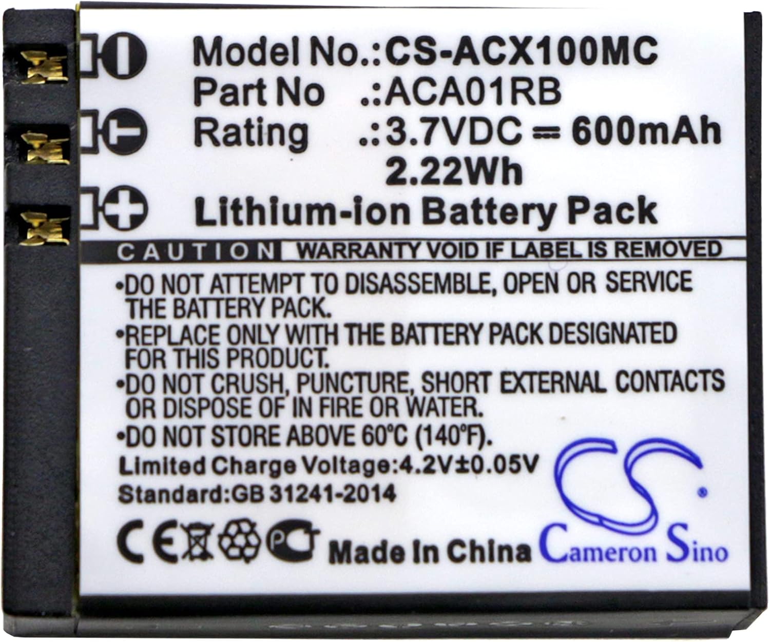 Amazon.com: LIONX Battery Replacement for Multimedia Camera Fit Model ...