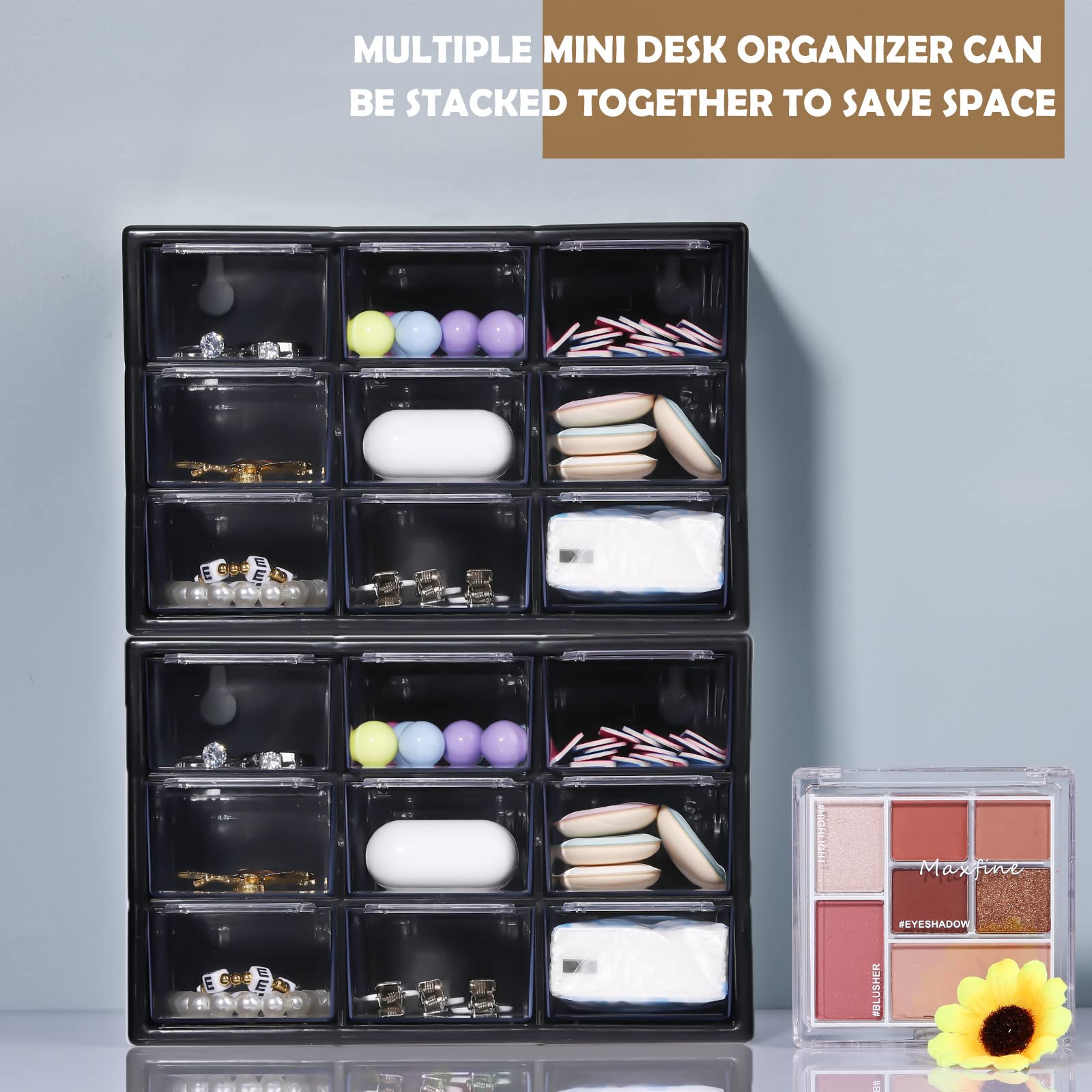 6 Pcs Mini Drawer Organizer Small Organizer with Drawers Plastic ...