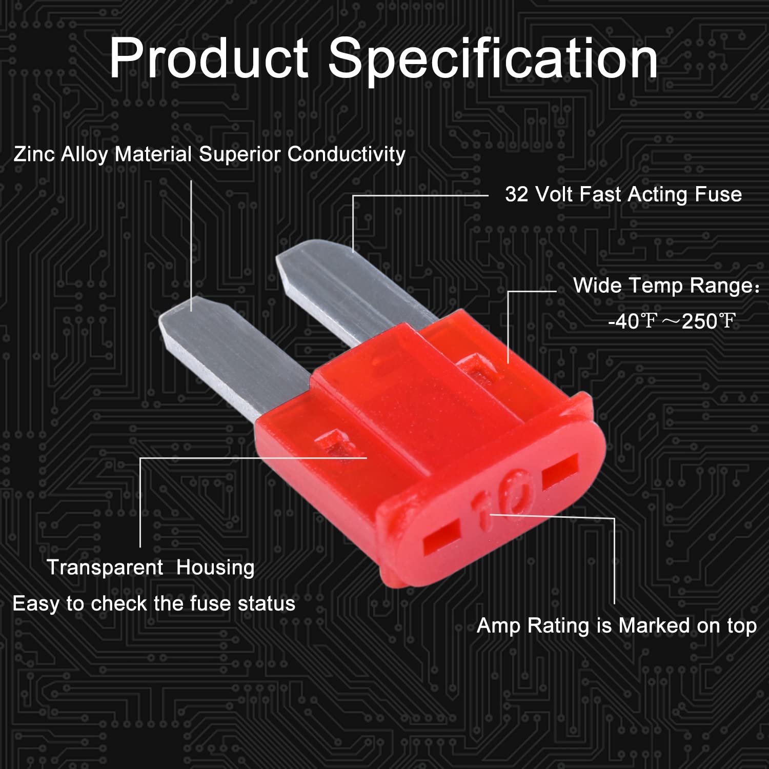 Snapklik.com : Micro2 Fuses Assortment Kit- 105 Pcs ATR APT Blade Car Fuses