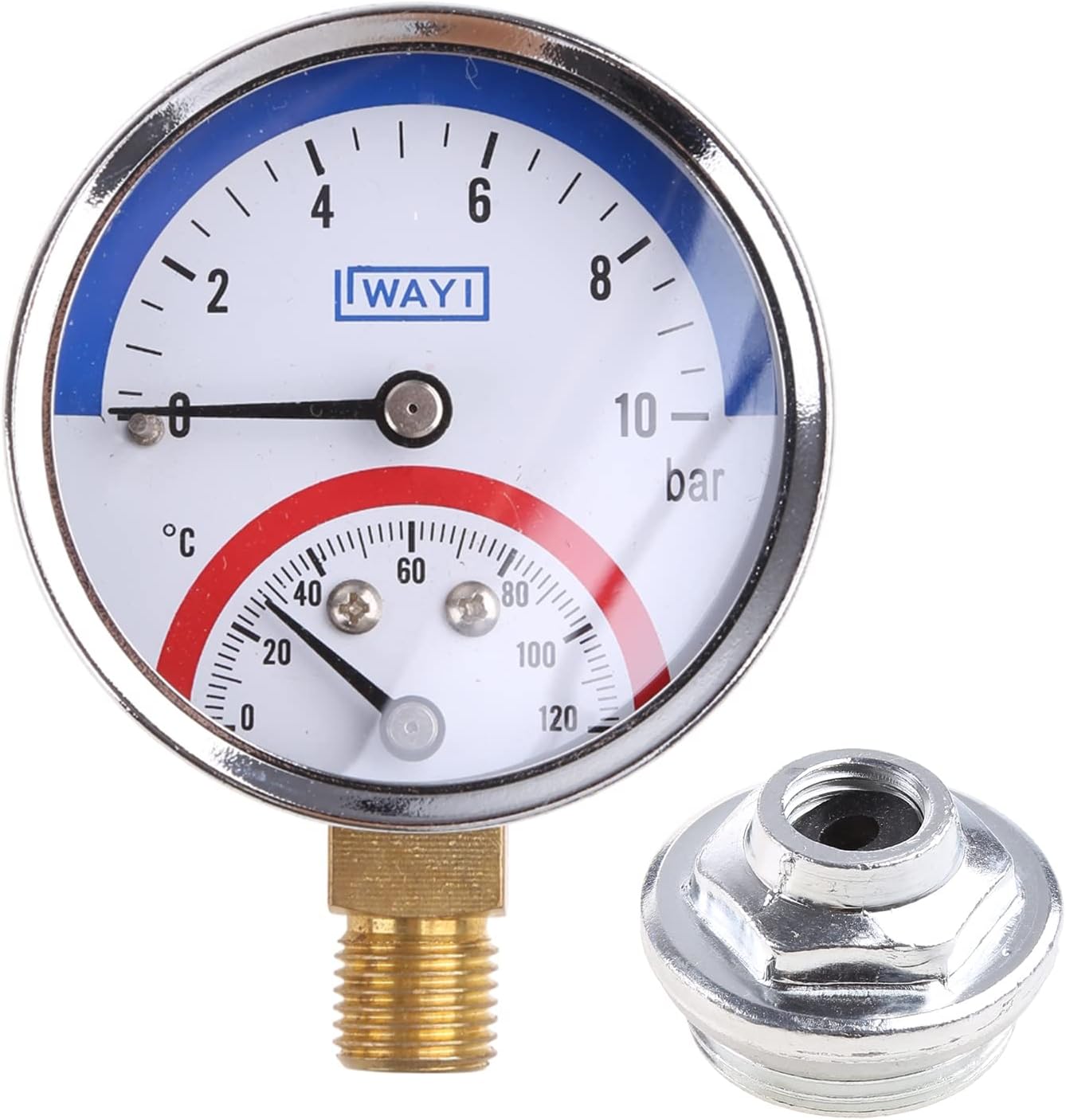 Amazon.co.jp: High Precision Temperature Pressure Gauge 1/8/1/4 inch ...