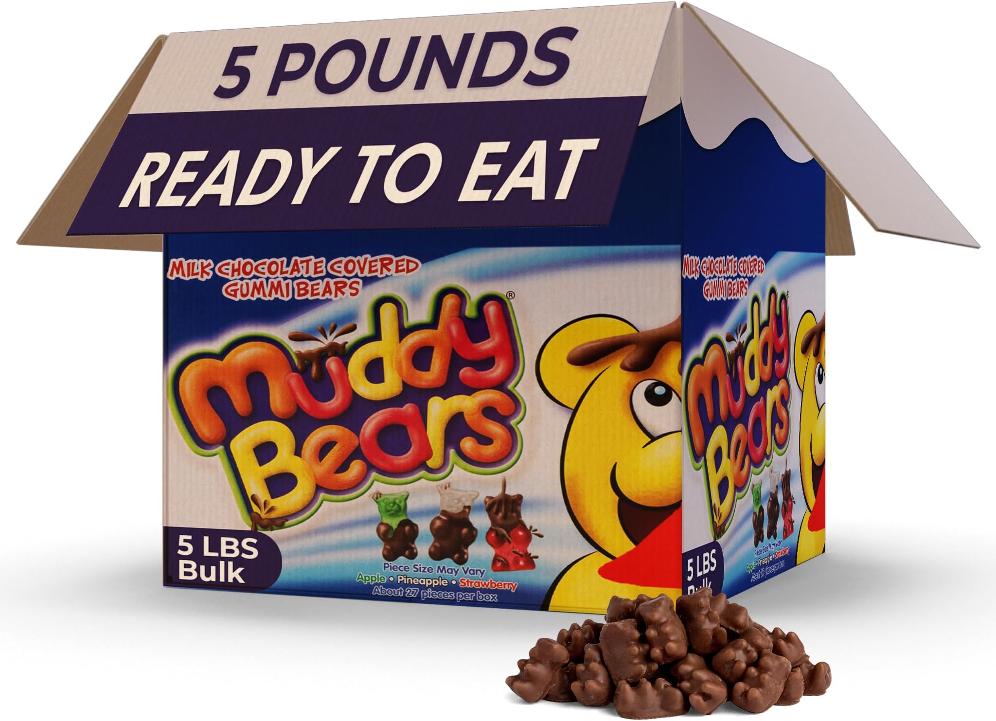 Amazon.com : Candylandia Milk Chocolate Covered Gummy Bears | Chocolate ...