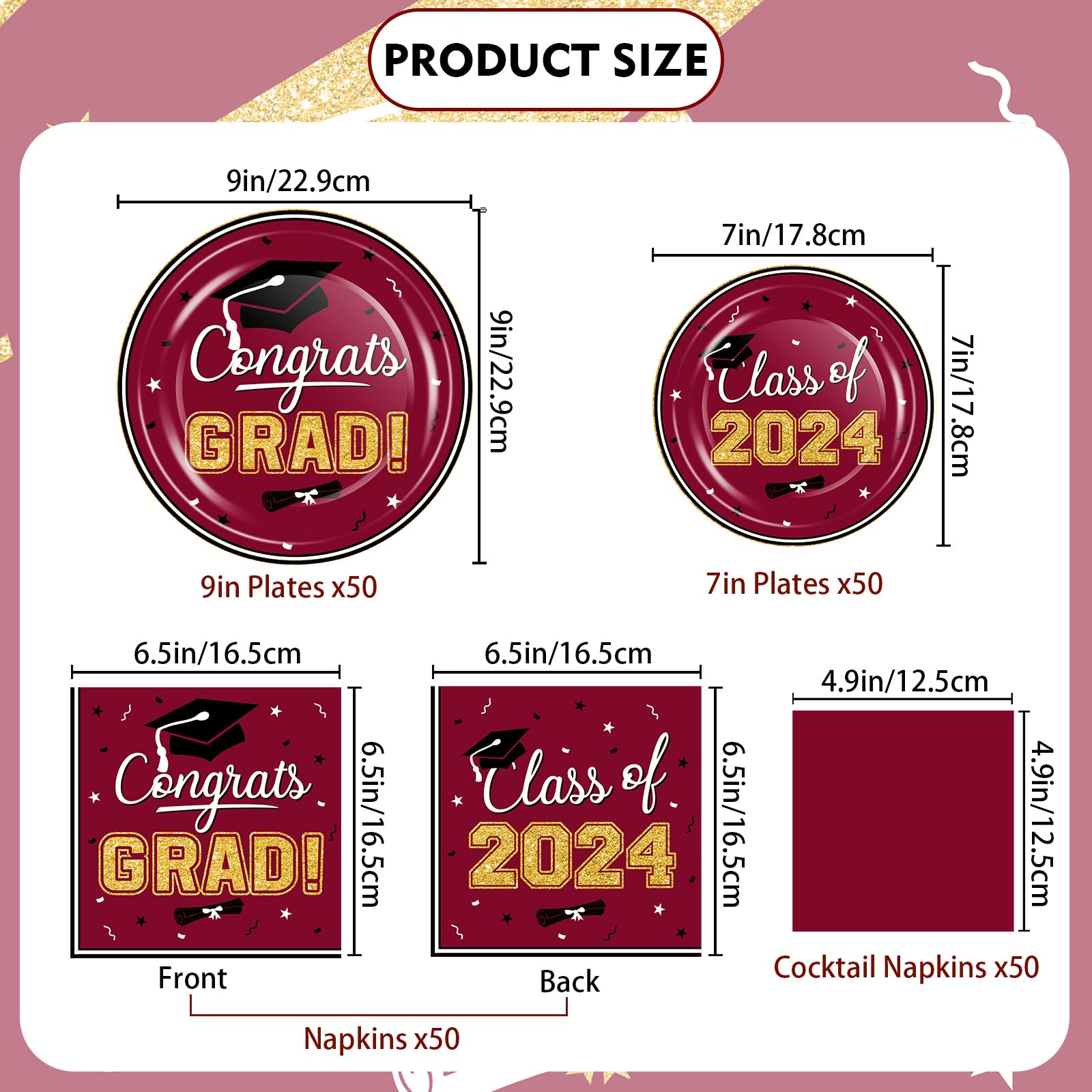 Snapklik.com : OuMuaMua Class Of 2024 Graduation Party Decorations ...