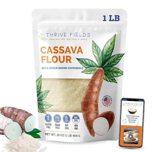 Amazon.com : THRIVE FIELDS Cassava Flour - All-Purpose Yuca Root Flour ...