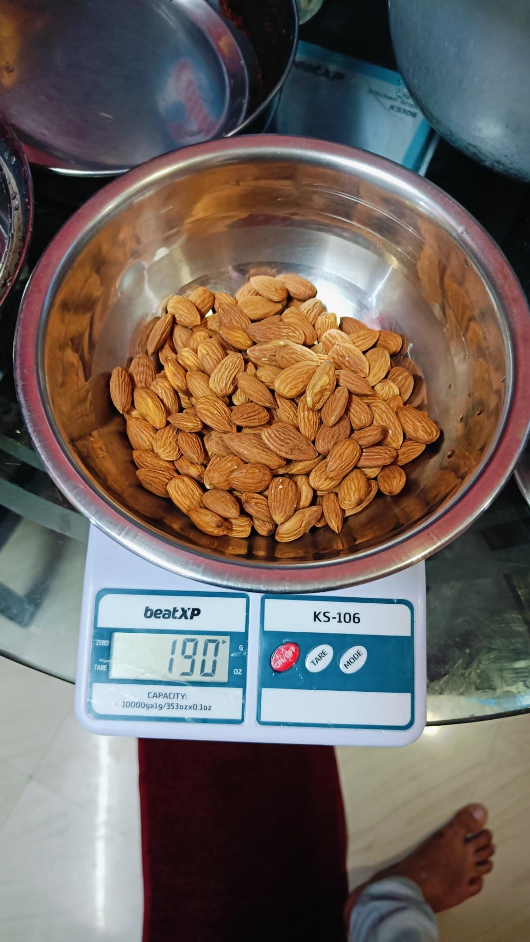 Happilo Natural Popular Californian Almonds 900g, High in Fiber & Boost ...