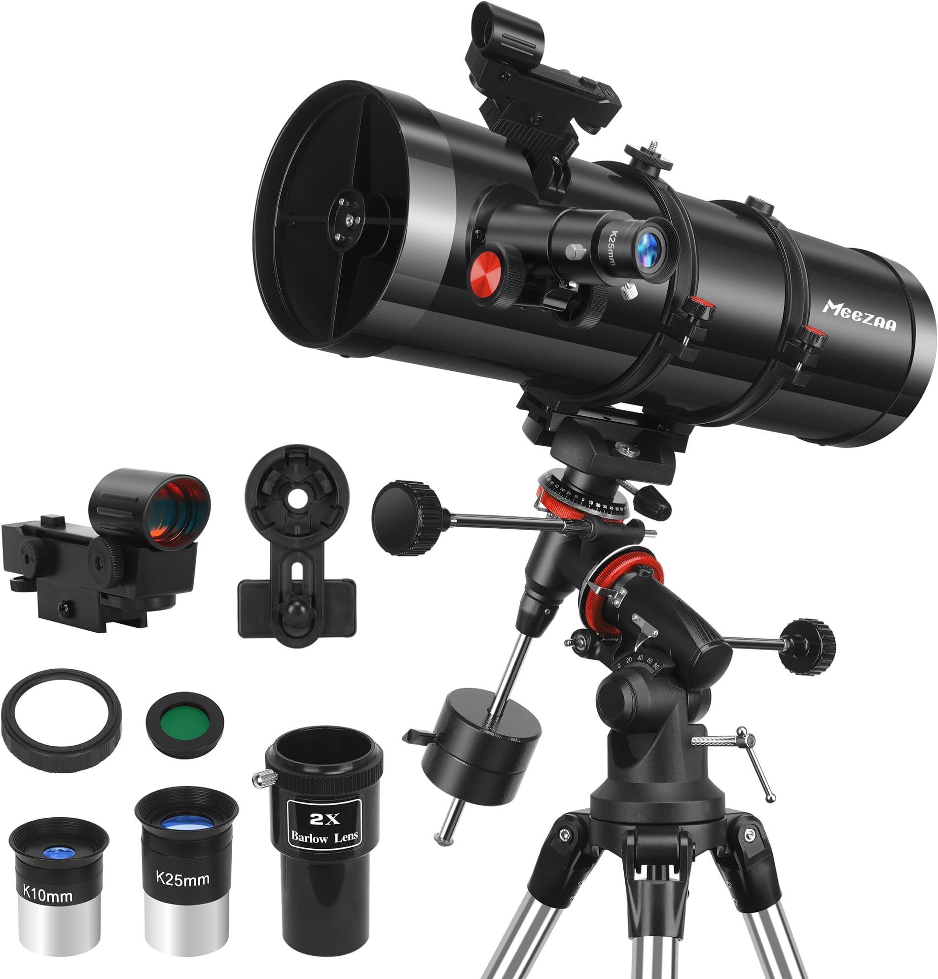 Amazon.com : MEEZAA Telescope, 150EQ Reflector Telescope for Adults ...