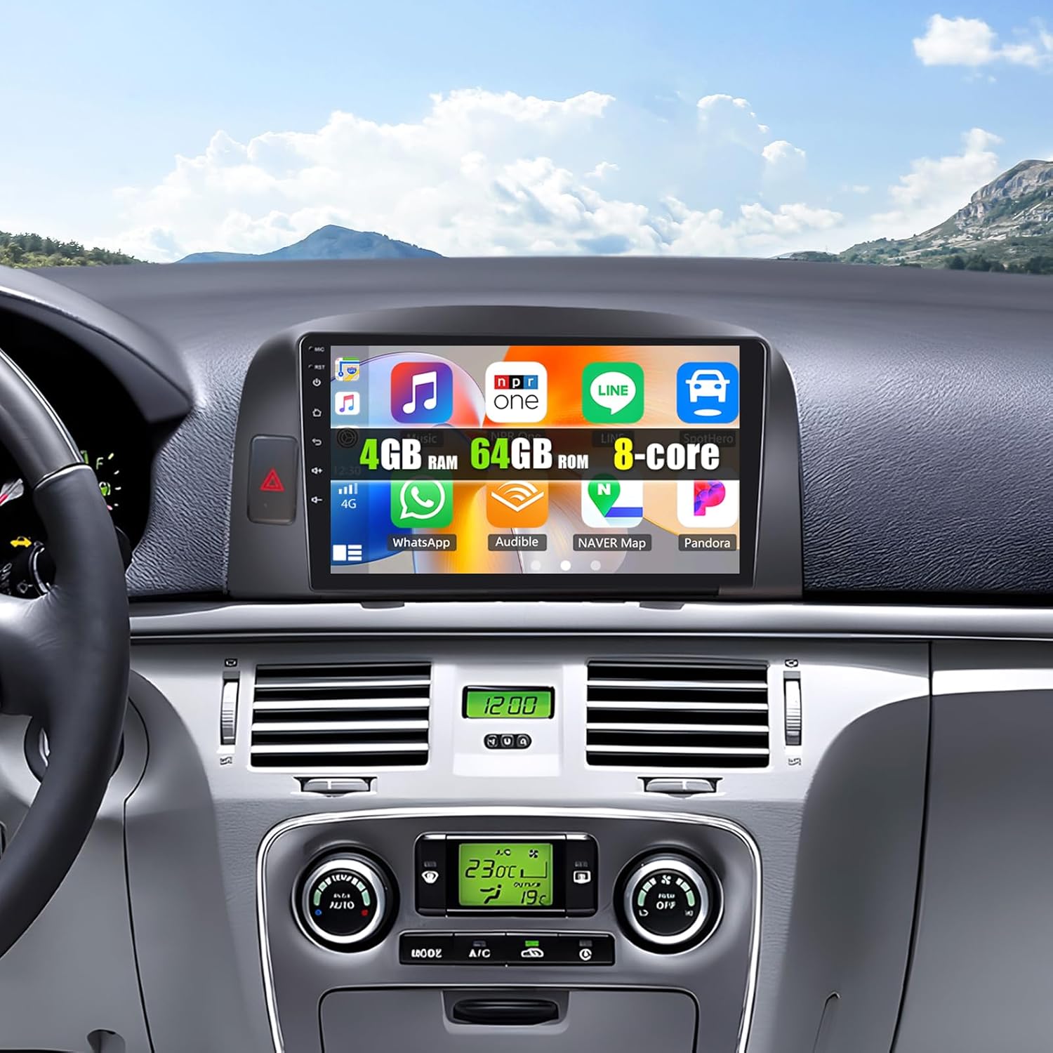 Amazon.com: Android 15 8 core 4G+64G Qualcomm Chipset Car Stereo for ...