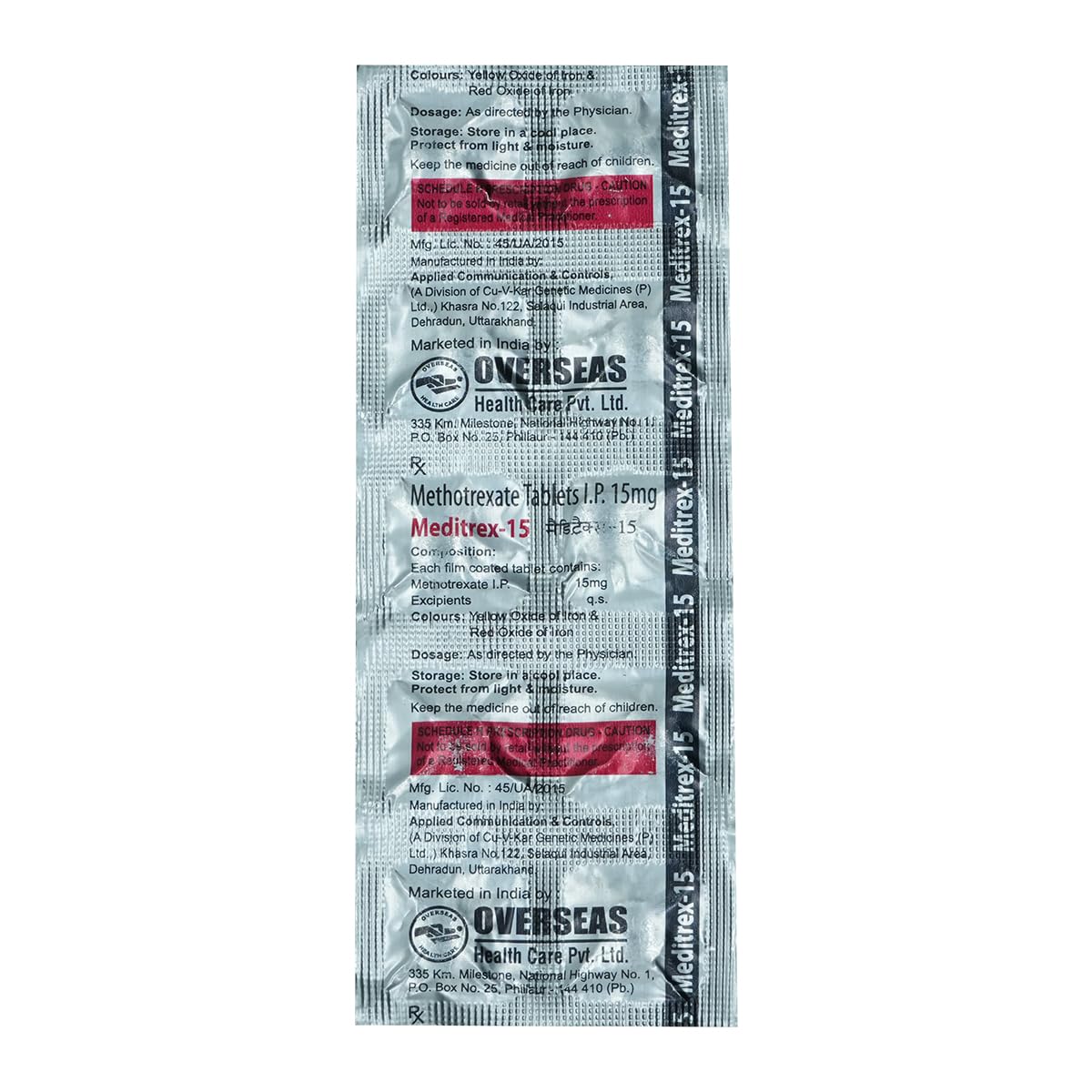 Meditrex-15 - Strip of 10 Tablets : Amazon.in: Health & Personal Care