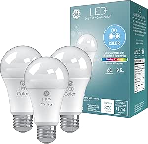 GE LED+ Color Changing LED Light Bulbs with Remote, No App or Wi-Fi ...