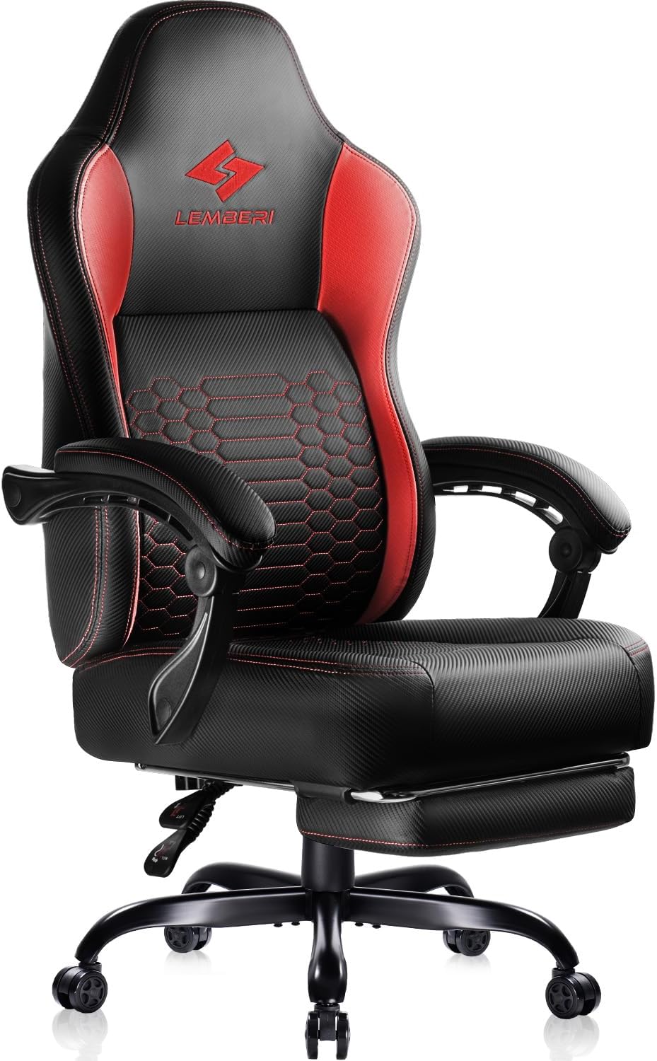 Amazon.com: LEMBERI Big and Tall Gaming Chair 400lb Weight Capacity ...