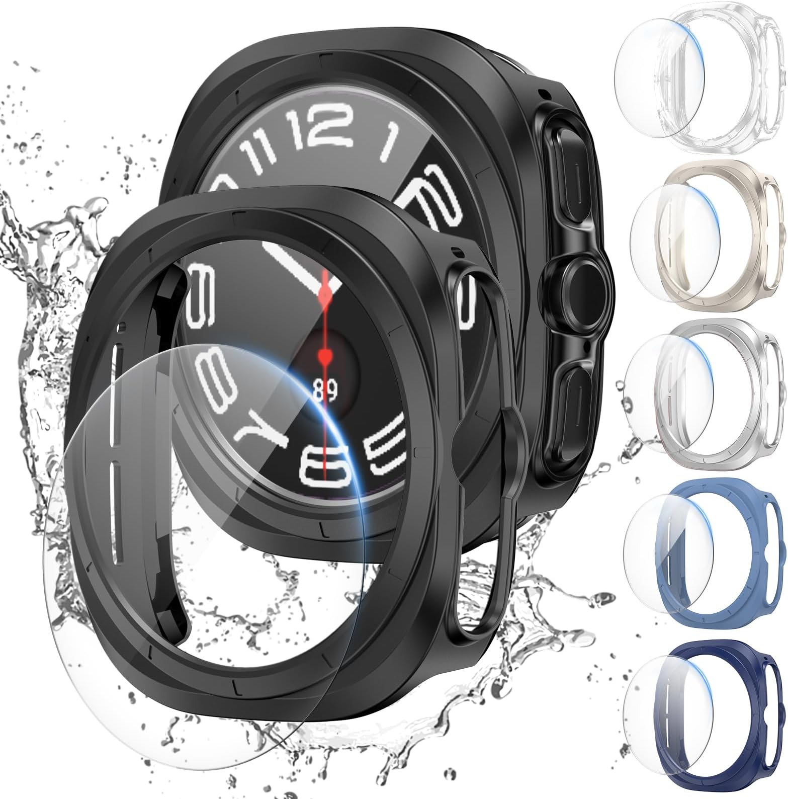 Amazon.com: 6+6 Pack Galaxy Watch 7 Ultra 47mm Screen Protector-JZK ...