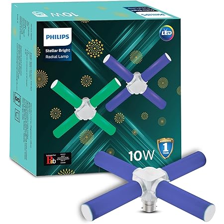 Philips Stellar Bright 20W Radial B22 LED T-Bulb,Cool Daylight, Pack of 2