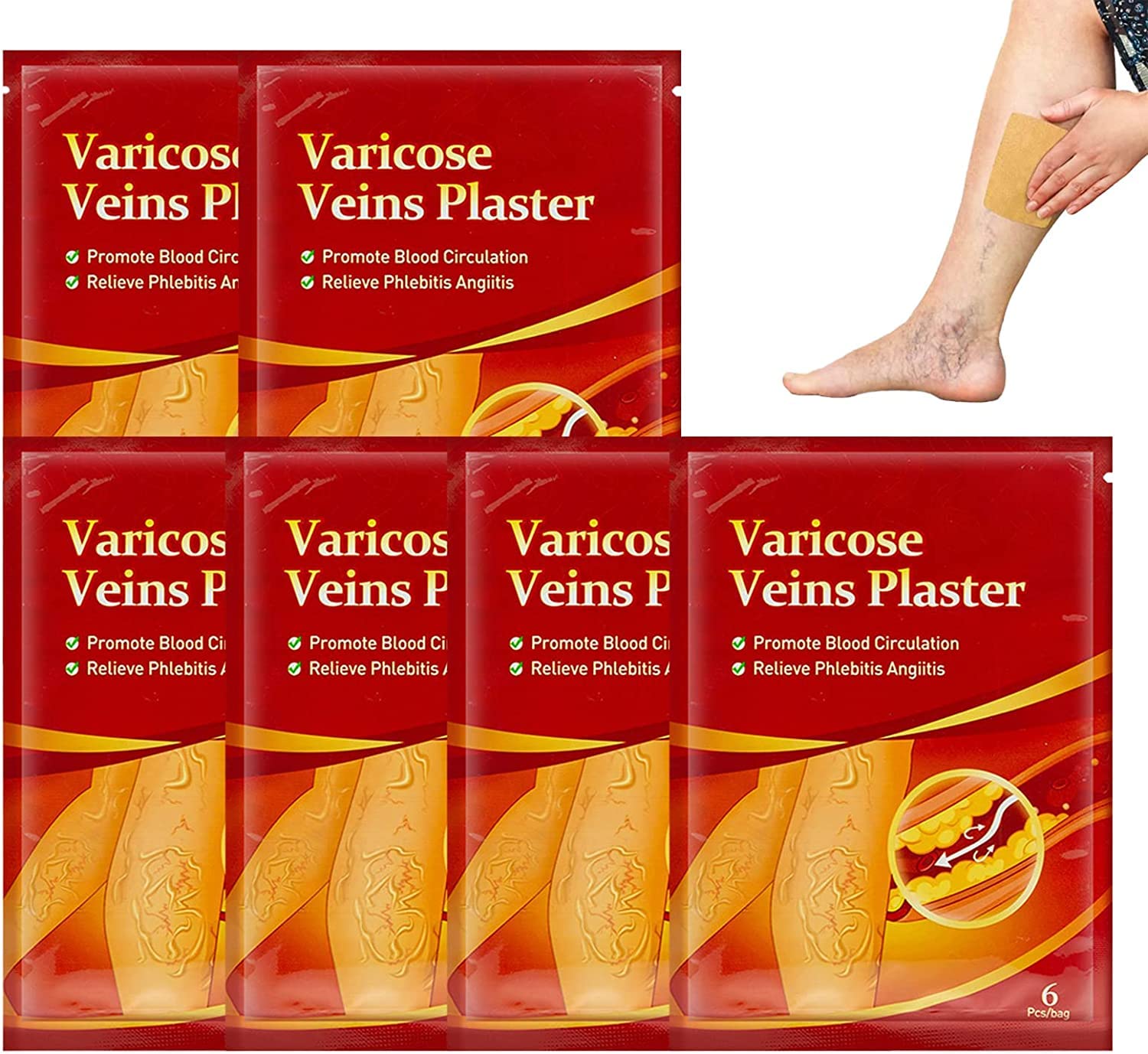 Buy ology Varicose Veins Plaster, Varicose Veins Patch, Vein Patch Leg Pain, Spider Veins ...