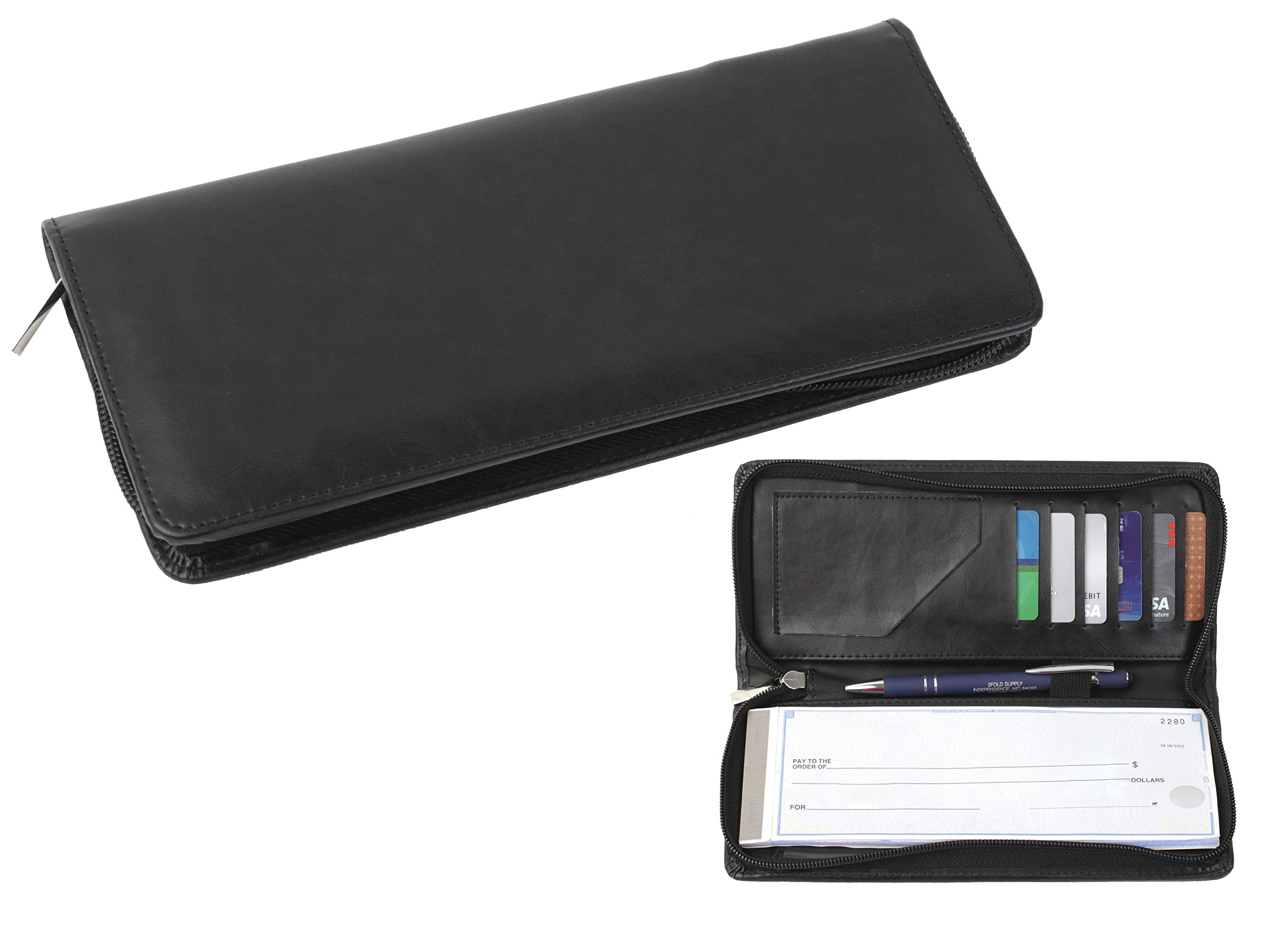 Amazon.com: 2Fold Business Size and Travelers Check Large Checkbook ...