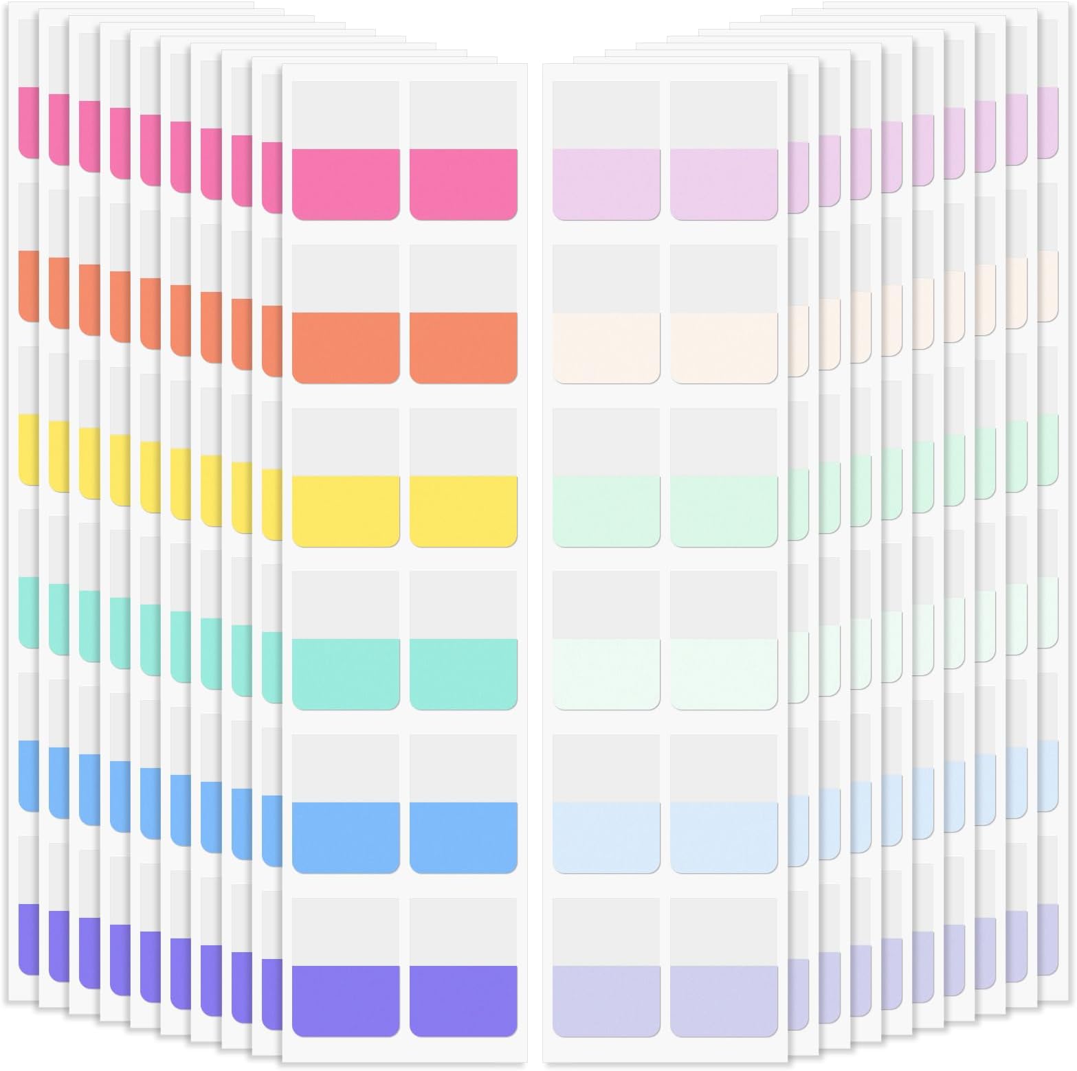 Amazon.com : AccEncyc 960 Pcs Colored Index Tab 0.5"x1.1" Large Book ...