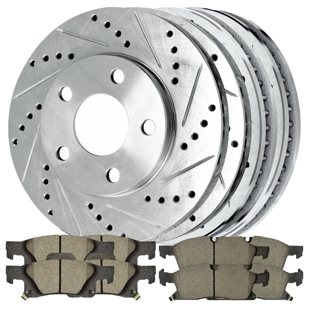 Brake Pads And Rotors Kit For 2017-2021 Jeep Grand Cherokee SRT8 ...