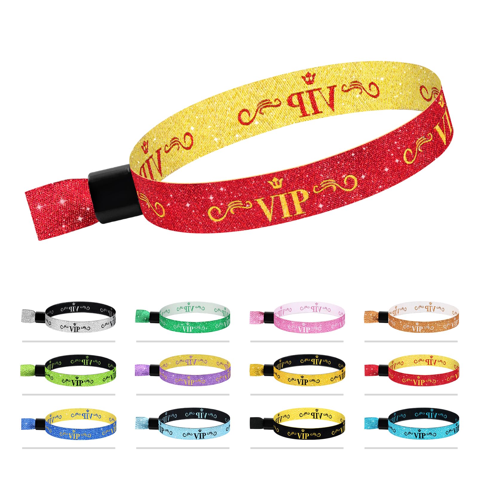 Amazon.com : 100 Pcs VIP Cloth Event Wristband, Disposable VIP ...