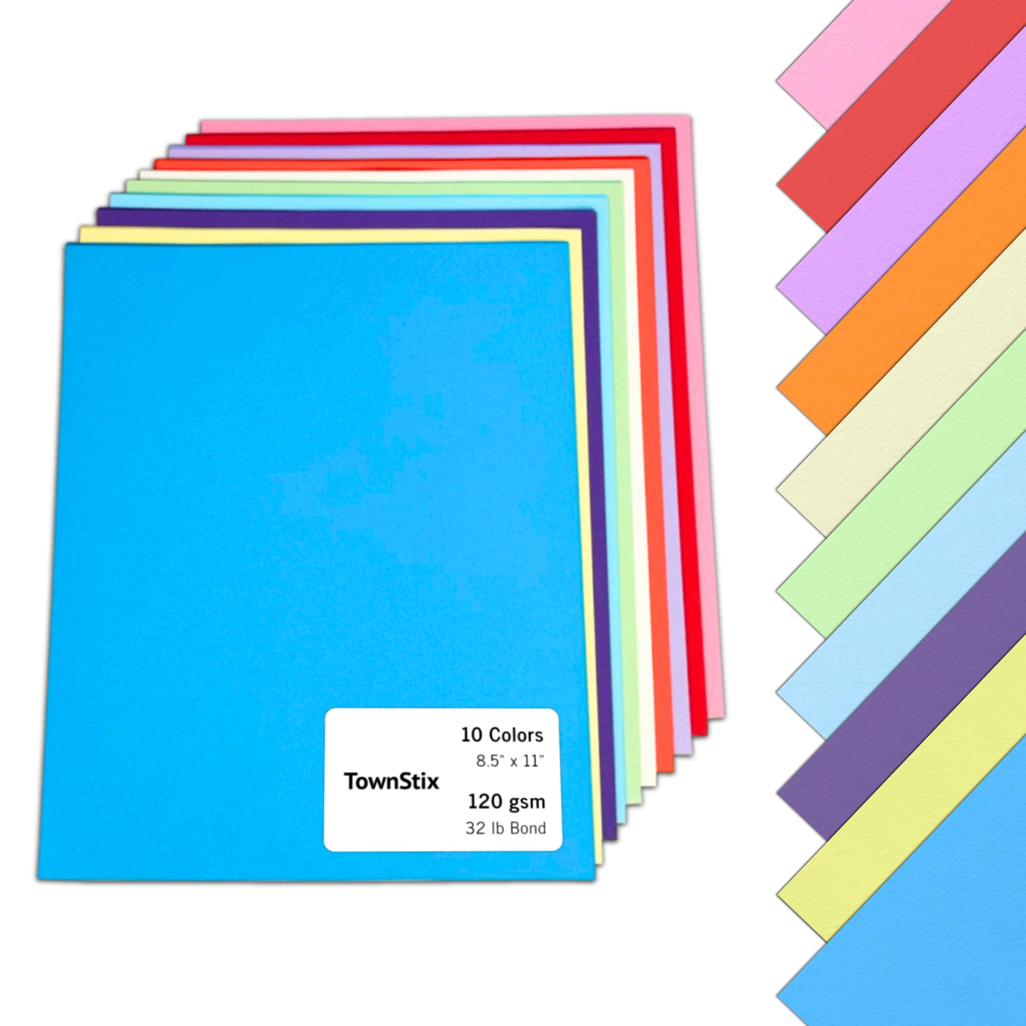 Amazon.com : 50 Sheets, (32 lb/120 gsm) - Colored Paper Card Stock for ...