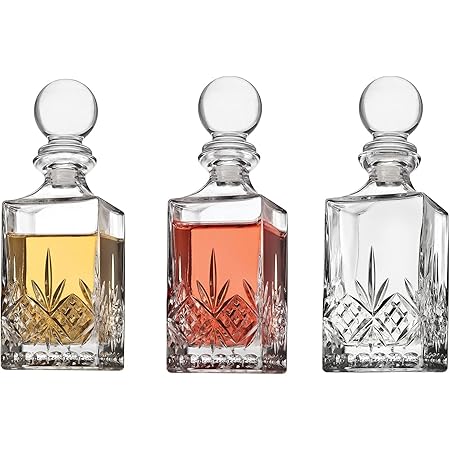 Amazon.com | Godinger Stackable Whiskey Decanter and Whisky Glasses ...