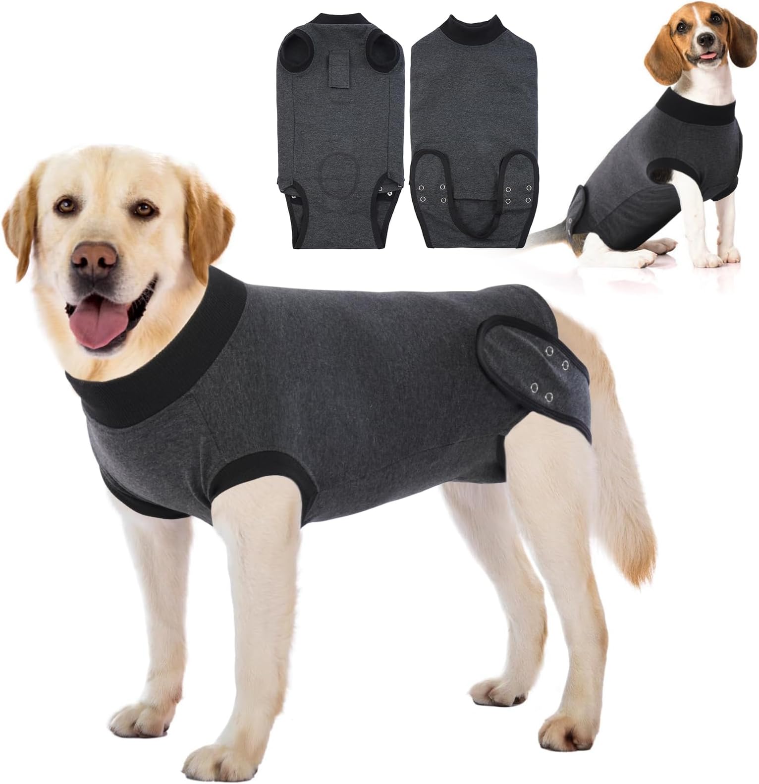 Amazon.com: IDOMIK Dog Recovery Suit for Male & Female,E-Collar Cone ...
