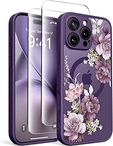 Amazon.com: GVIEWIN for iPhone 16 Pro Case Compatible with MagSafe, [Military Grade Protection ...