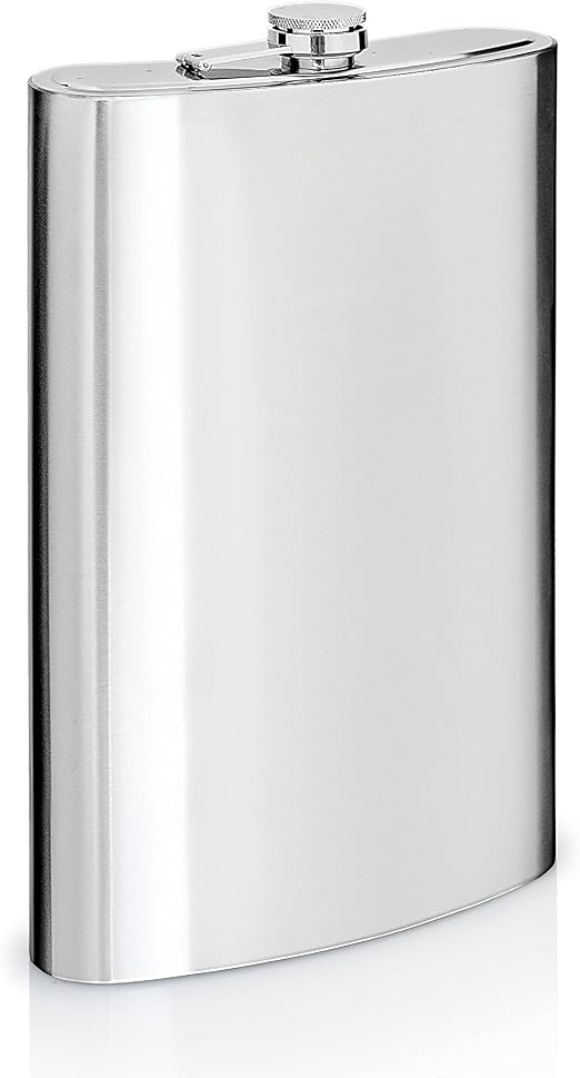Amazon.com | Maxam Jumbo Stainless Steel Flask, Dishwasher Safe Extra ...