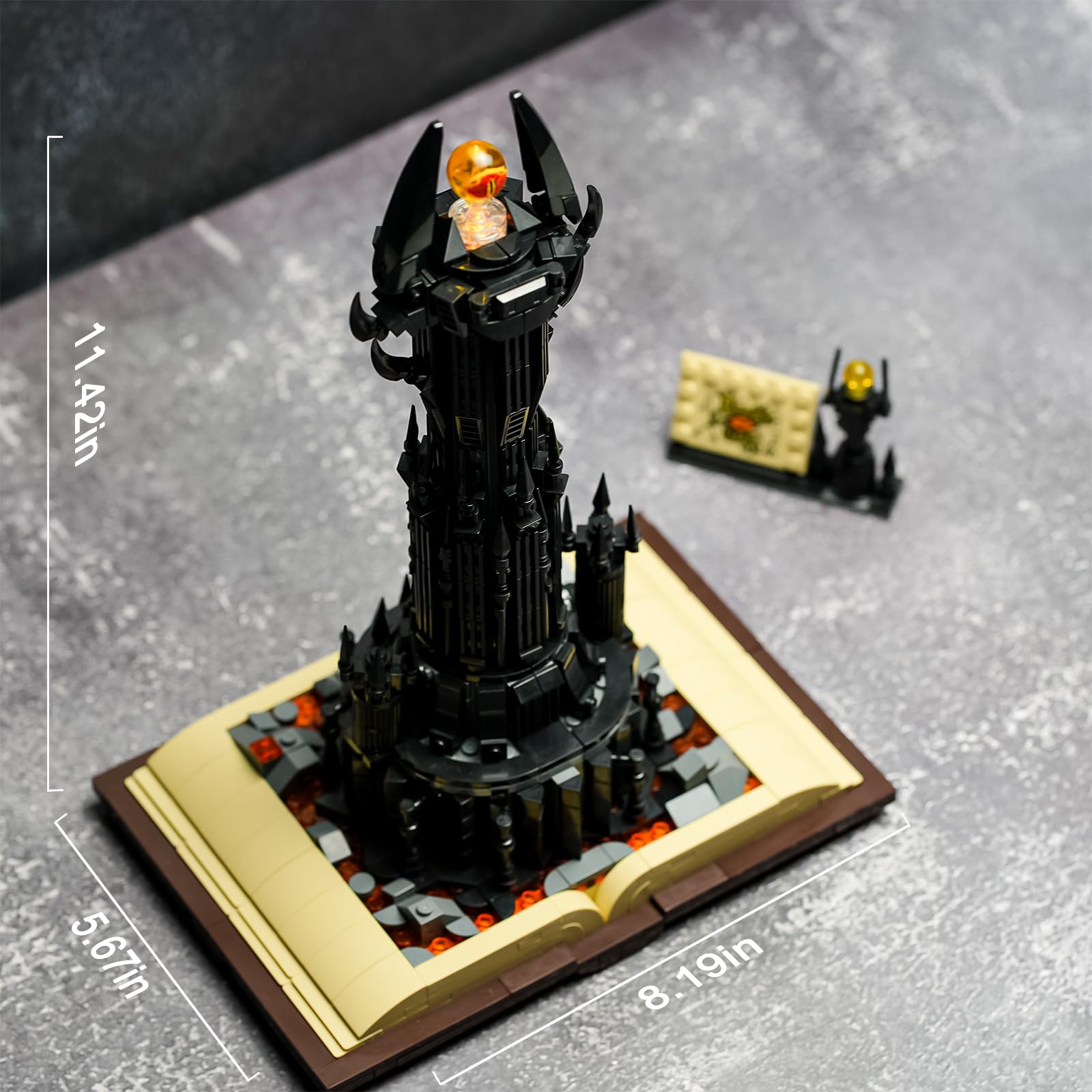 ENJBRICK The Lord of Magic Rings Black Tower Building Set for Adults ...