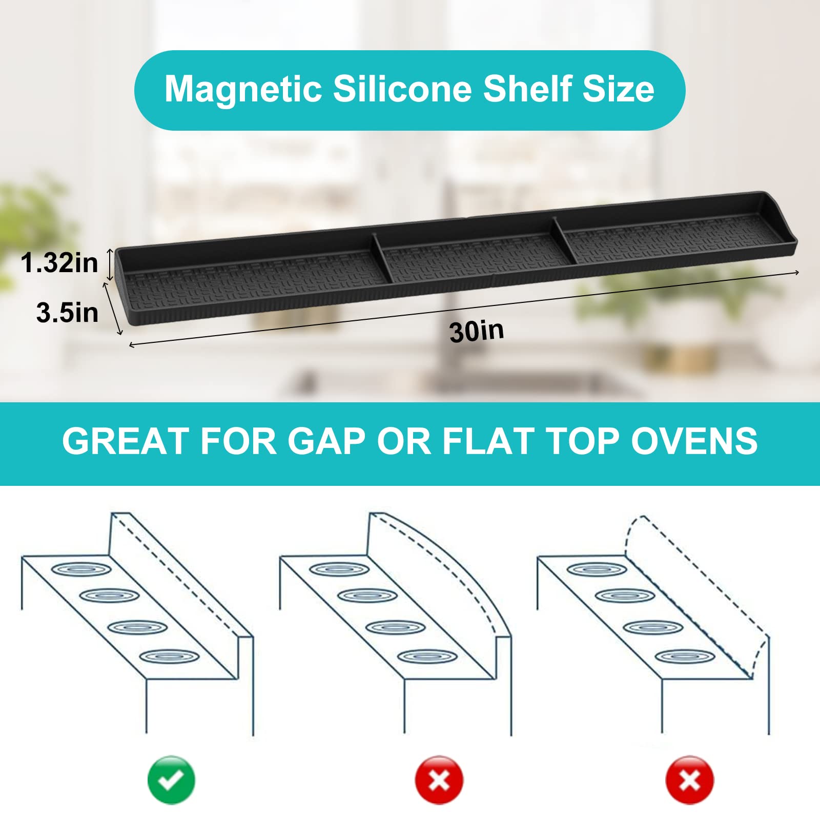 Snapklik.com : Tenlary Stove Top Shelf 30 Inch - Silicone Strong ...
