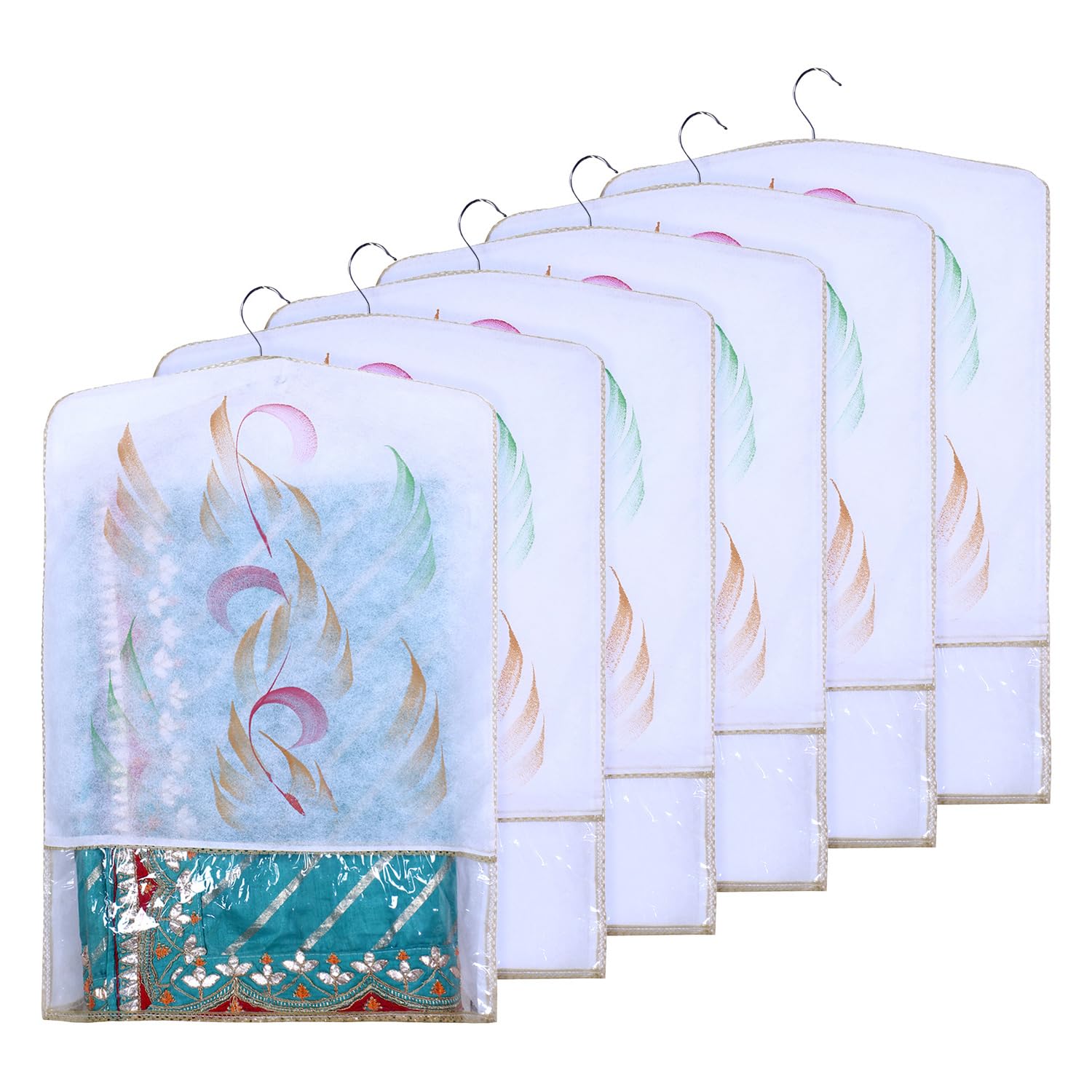 Kuber Industries Hanging Saree Cover | Brush Painting Pattern Saree ...