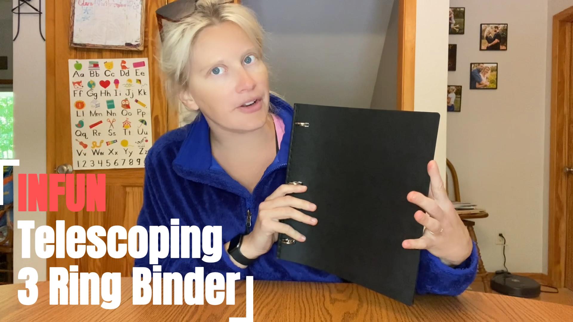 Snapklik.com : INFUN Telescoping 3 Ring Binder - 4PCS, Portable Plastic ...