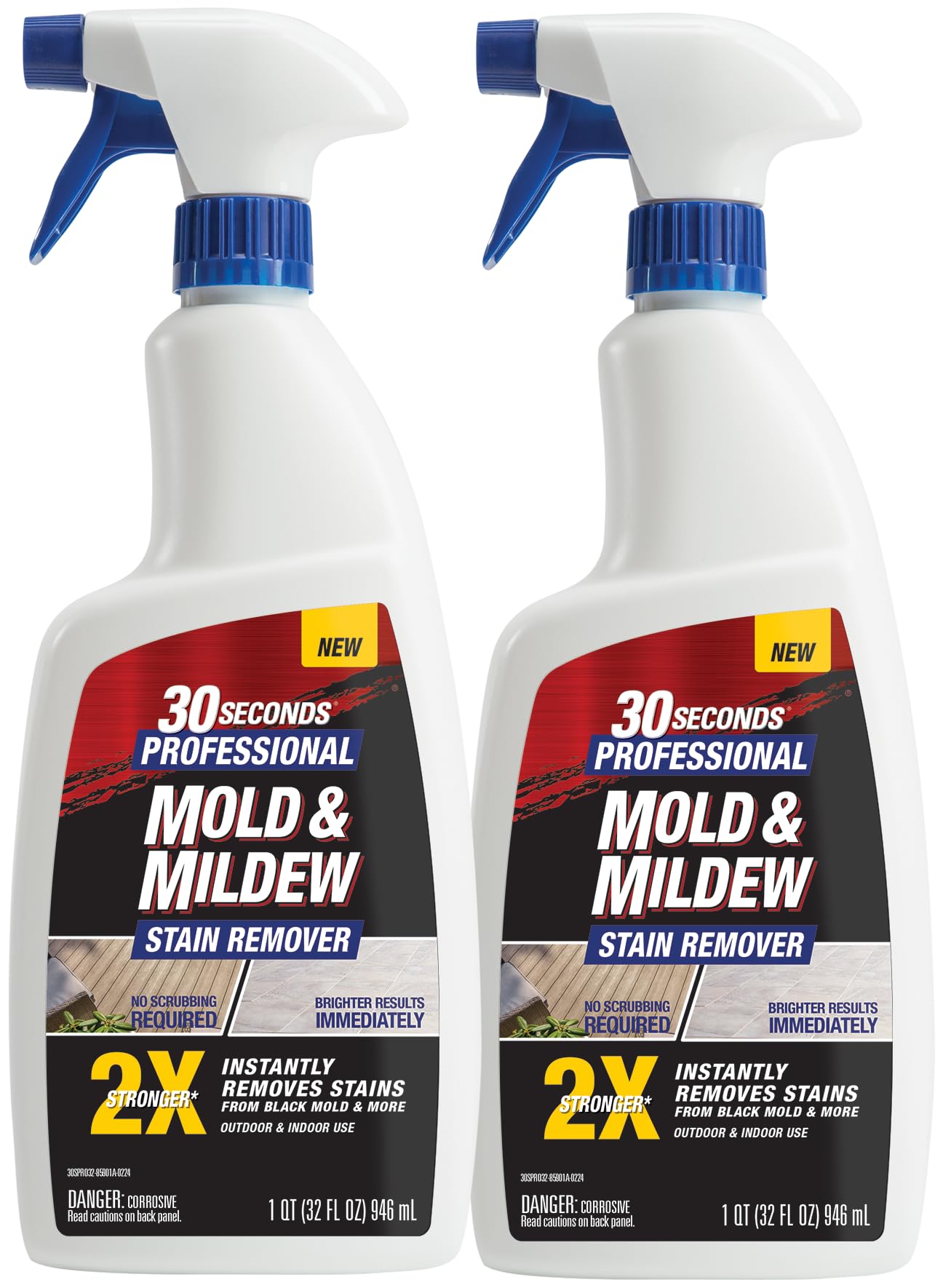 Amazon.com: 30 SECONDS Pro Mold and Mildew Stain Remover | Scrub Free ...