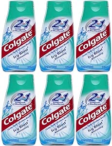 Amazon.com : Colgate 2 in 1 Toothpaste Mouthwash Whitening 4.6 Tubes ...
