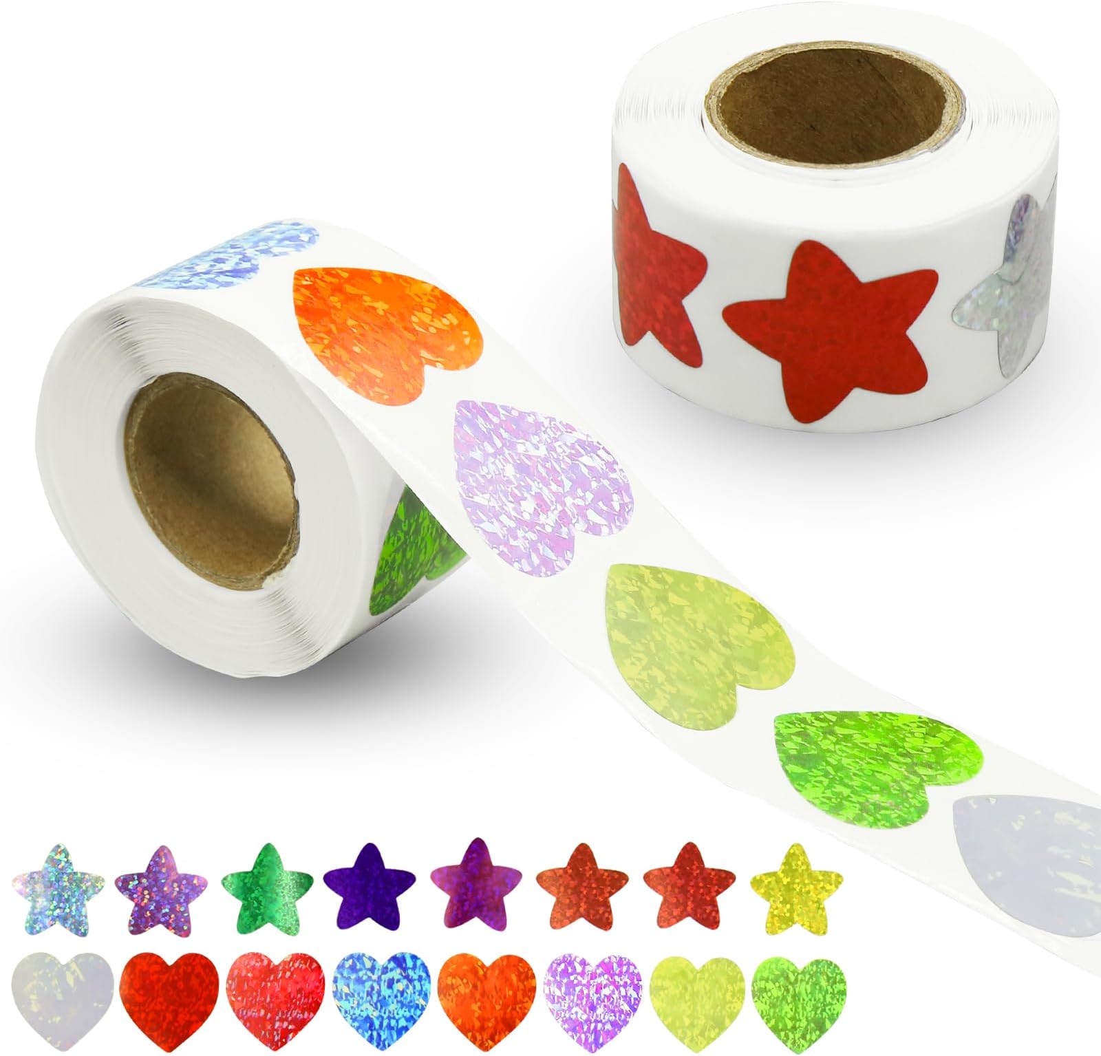 Amazon.com: Fiercy 8 Colors Glitter Star Stickers, 1280 Package 0.6 ...