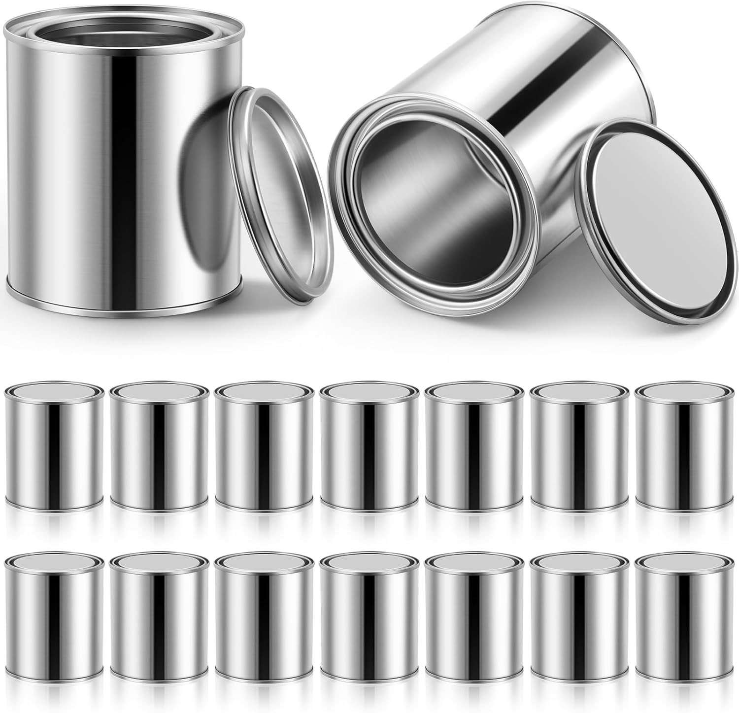 Amazon.com: Vesici 16 Pack Metal Paint Cans with Lids 0.84 Pint Paint ...