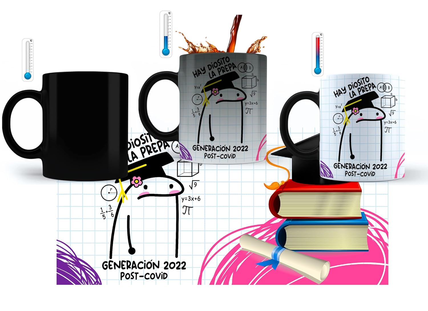 Taza Magica Flork Graduada ahora la Prepa : Amazon.com.mx: Productos ...