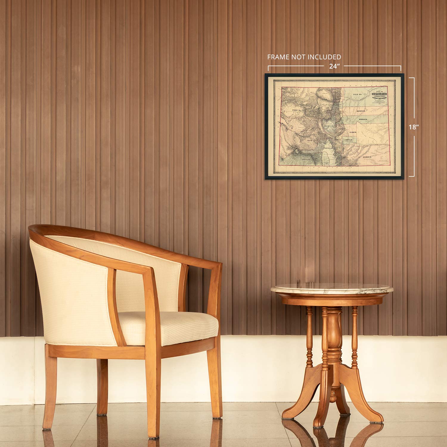 Snapklik.com : Vintage 1862 Colorado Territory Map - 18x24 Inch Vintage Map Of Colorado Wall Art ...