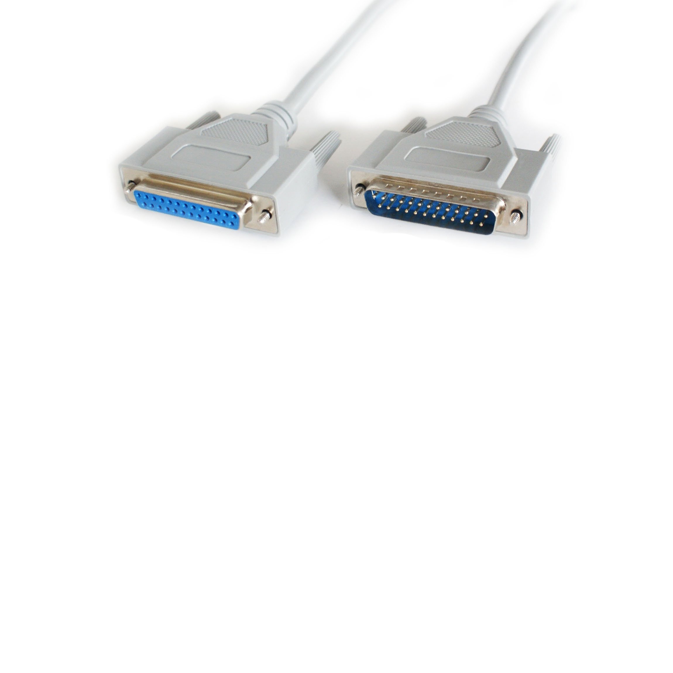 2m 25 Way RS232 Male to Female Straight Cable Lead - Serial Pin DB25 D ...