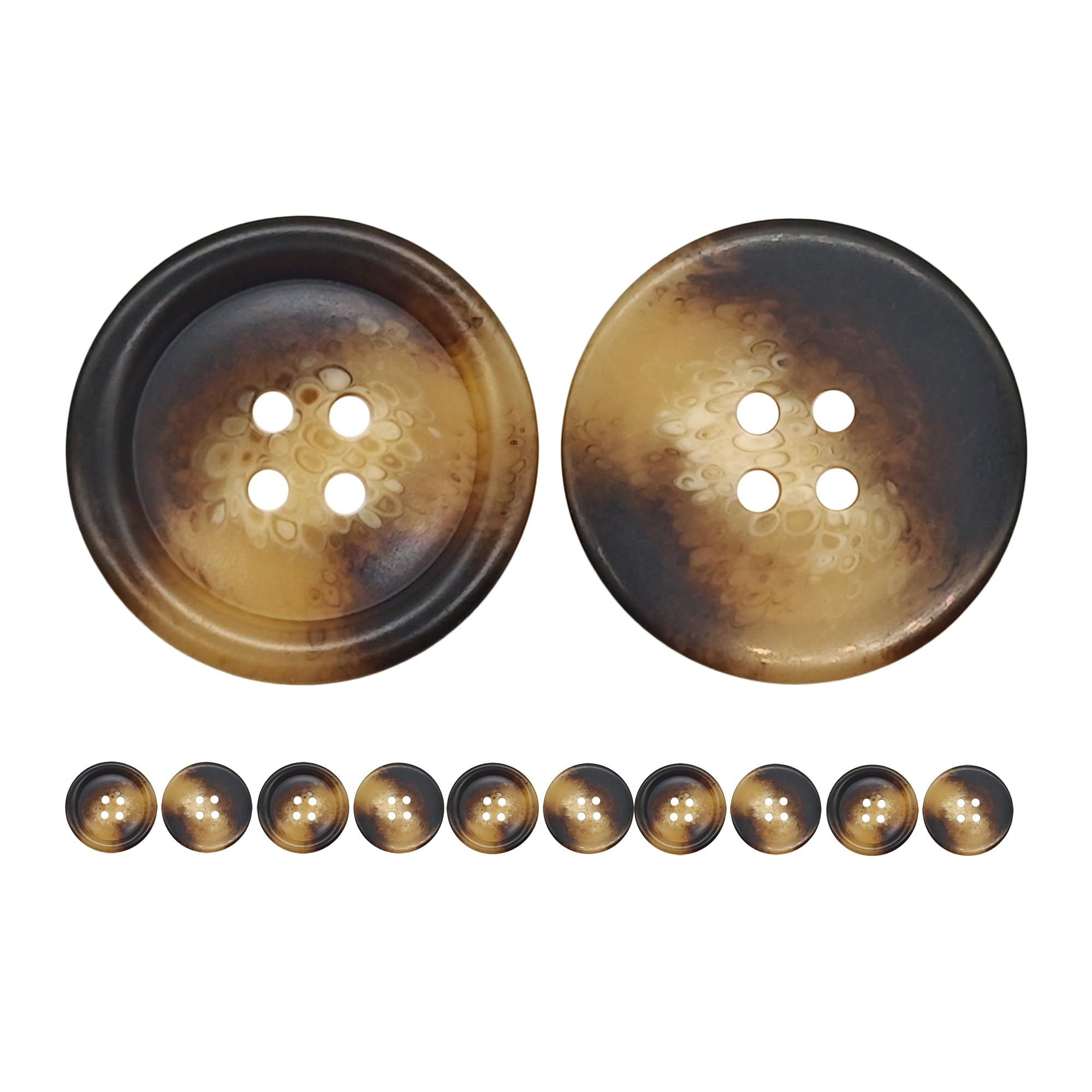 Amazon.com: CANDEOLA 15-Pcs 1" Big Brown Resin Sewing Buttons | Bulk ...