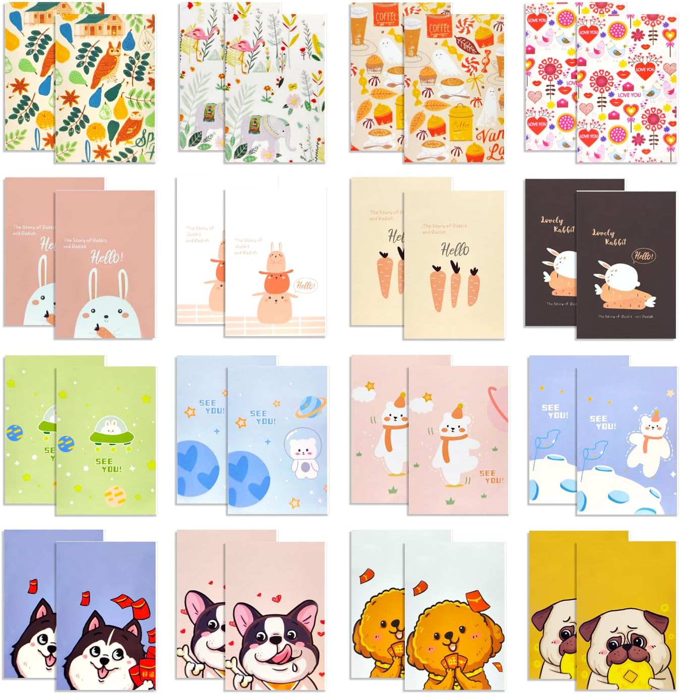 Gifts UK® Lovely Black White Kitten Cats Mini Cute Notebooks Small ...