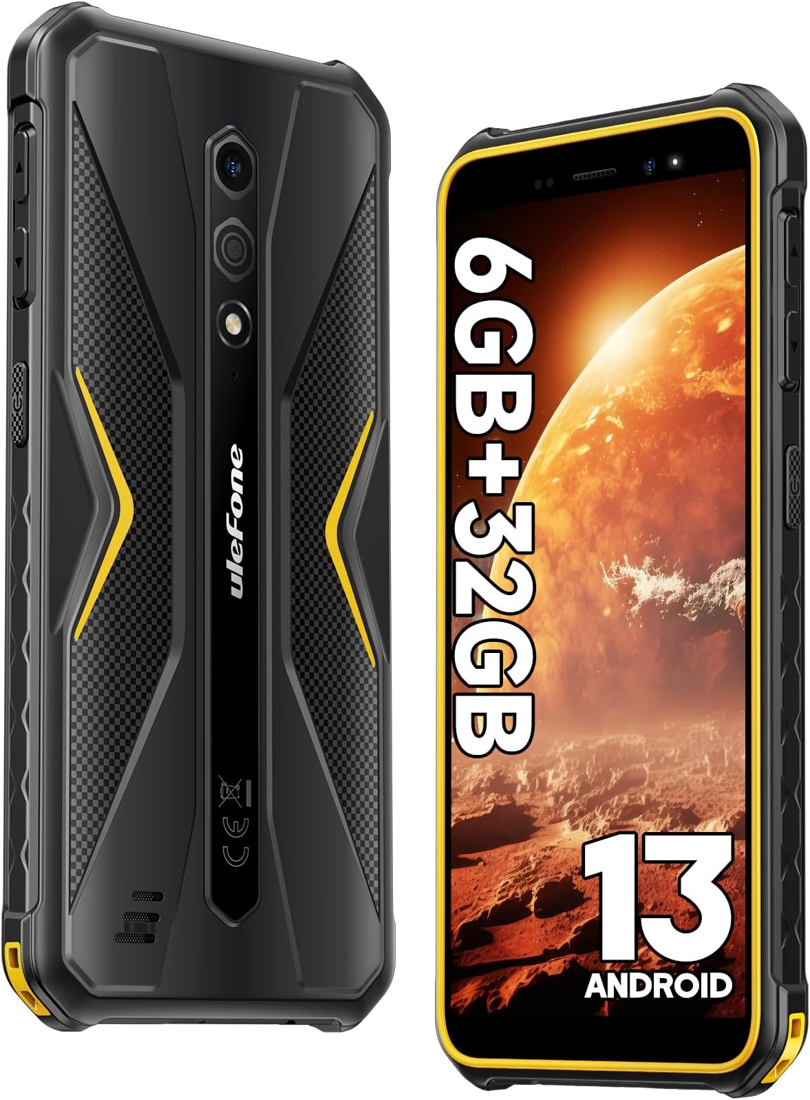 Ulefone Armor X12 Rugged Smartphone Android 13, 6GB + 32GB/256GB SD ...