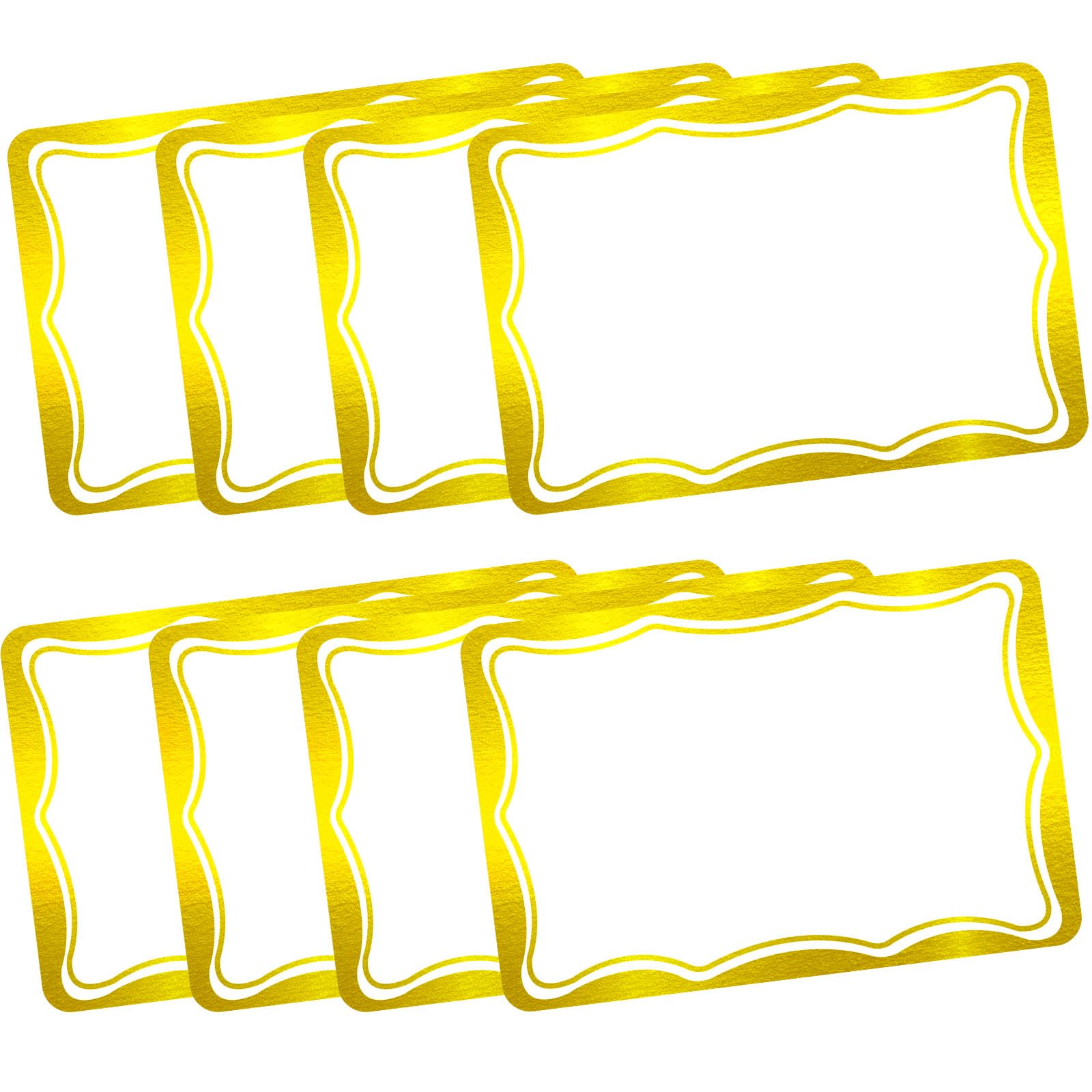 Amazon.com : Gold Foil Name Tags Sticker, 2 x 3 Inch Large Name Labels ...