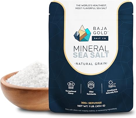 Baja Gold Mineral Sea Salt – Unrefined Mineral-Rich Sea Salt, 454g ...