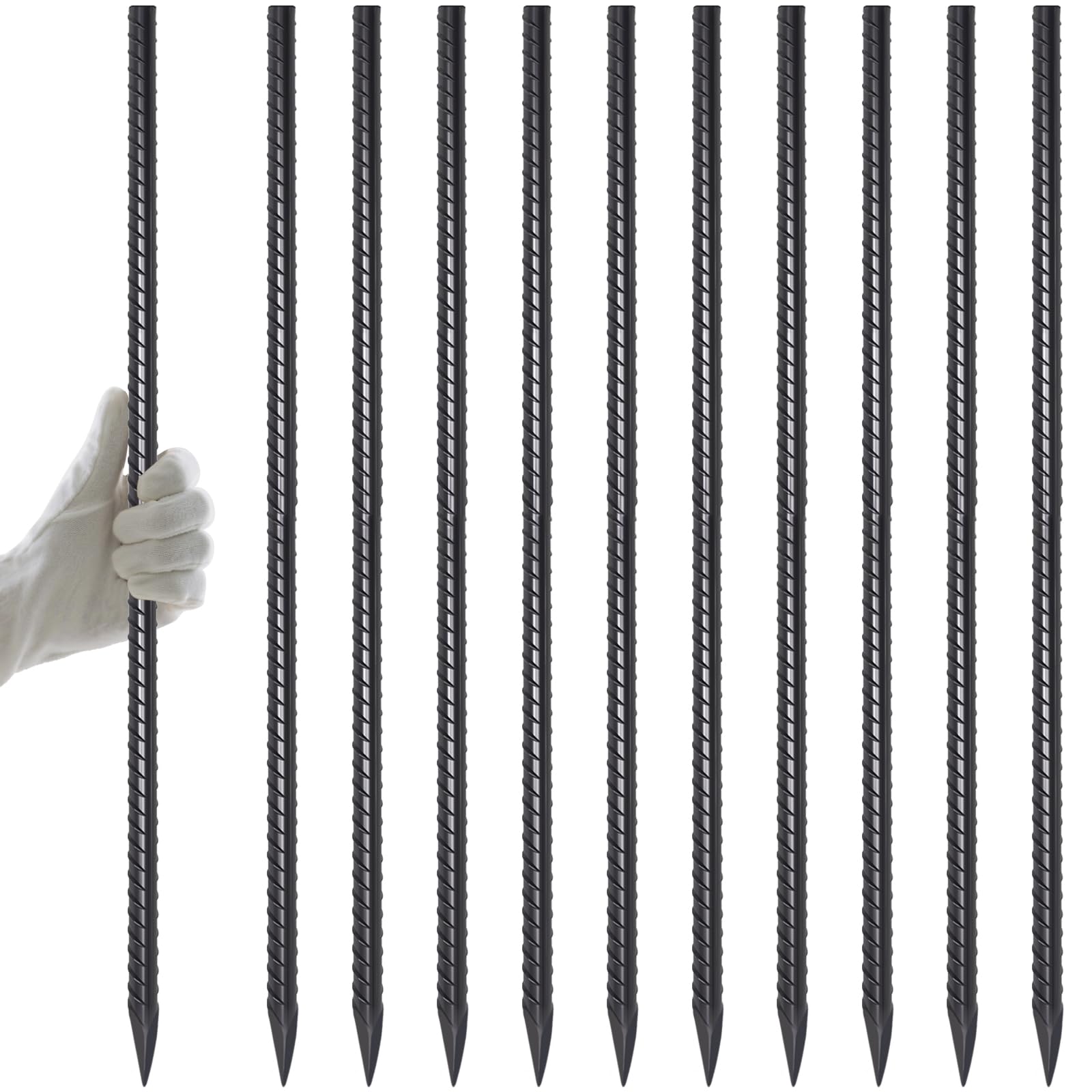 Snapklik.com : AAGUT Rebar Stakes 24 Inch 10 Pcs Landscape Timber ...