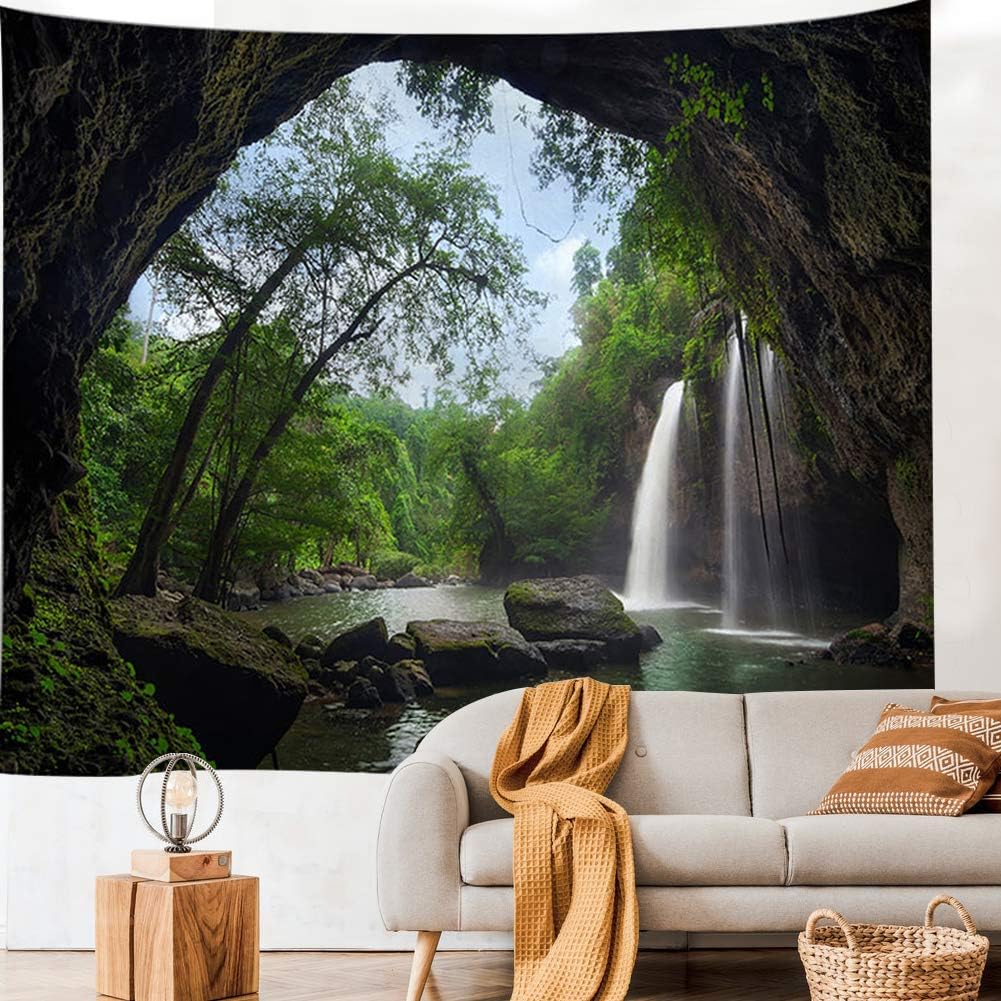 Amazon.com: SUJIN Misty Forest Tapestry Wall Hanging, Halloween Wall ...