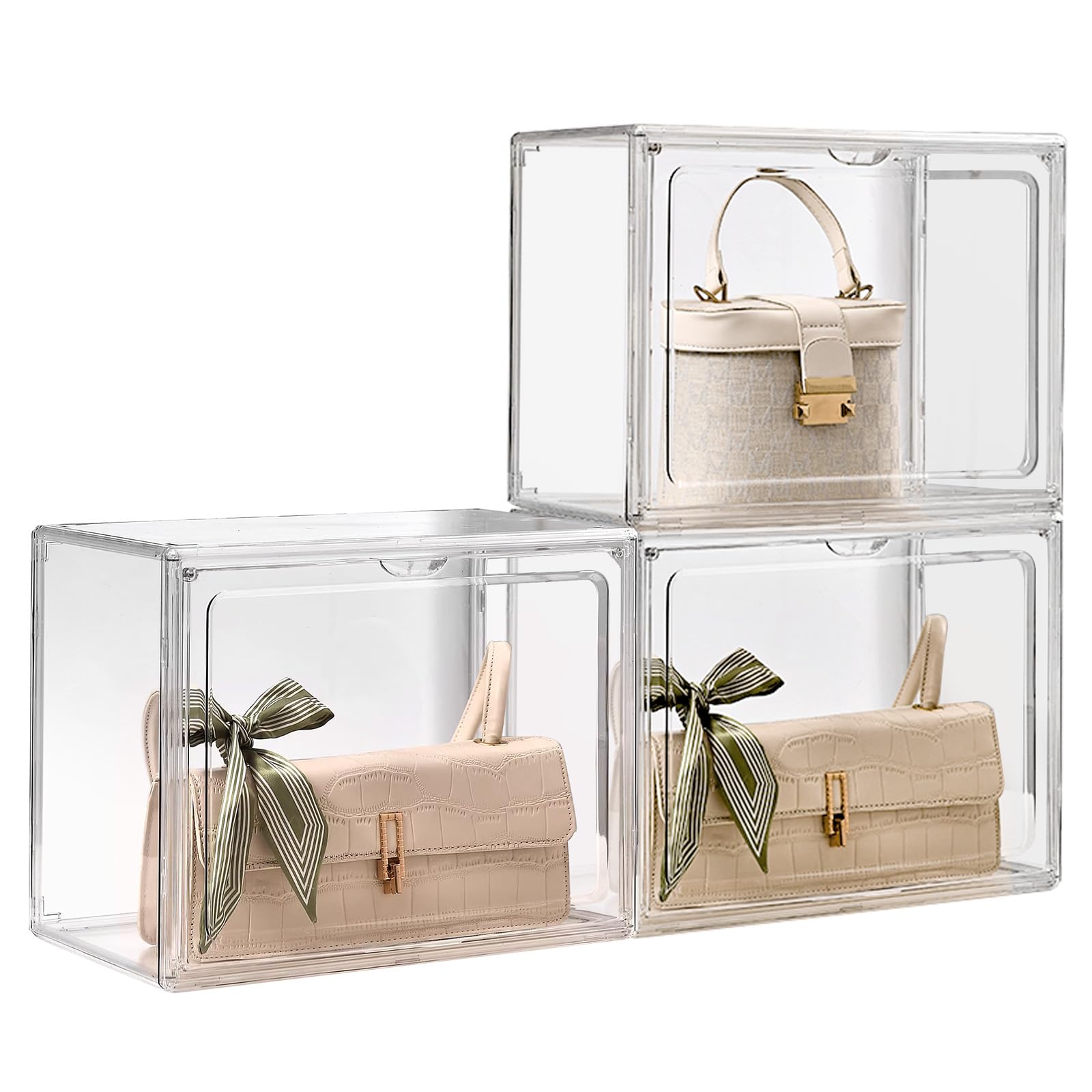 Amazon.com: FVIEXE 3PCS Purse Storage Organizer for Closet, Acrylic ...