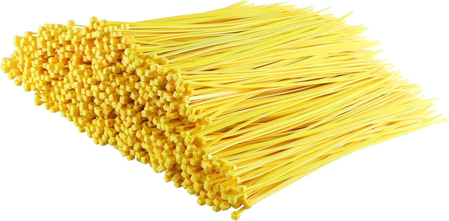 Amazon.com: GTSE 14 Inch Yellow Zip Ties, 1,000 Bulk Pack, 50lb ...