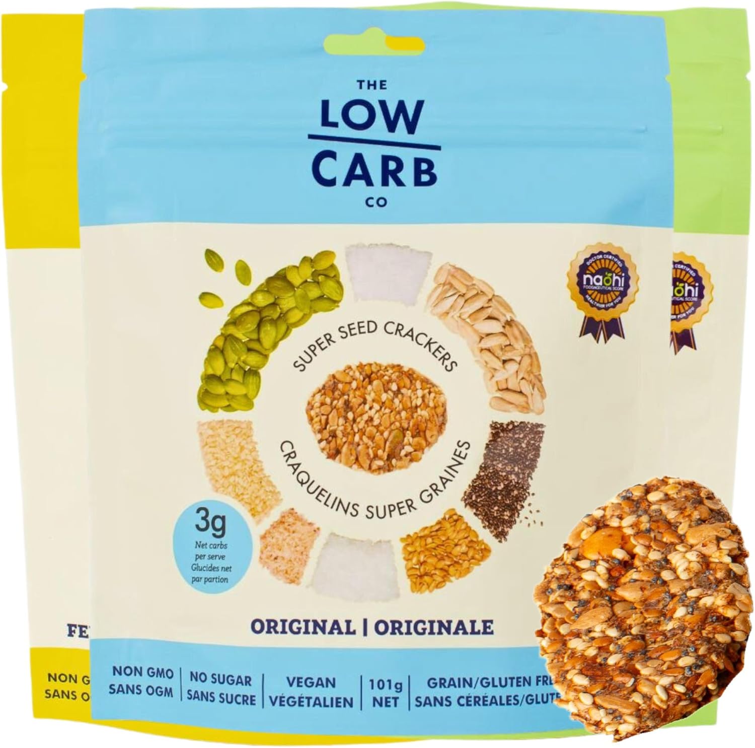 The Low Carb Co Super Seed Crackers, Gluten Free and Keto Friendly ...