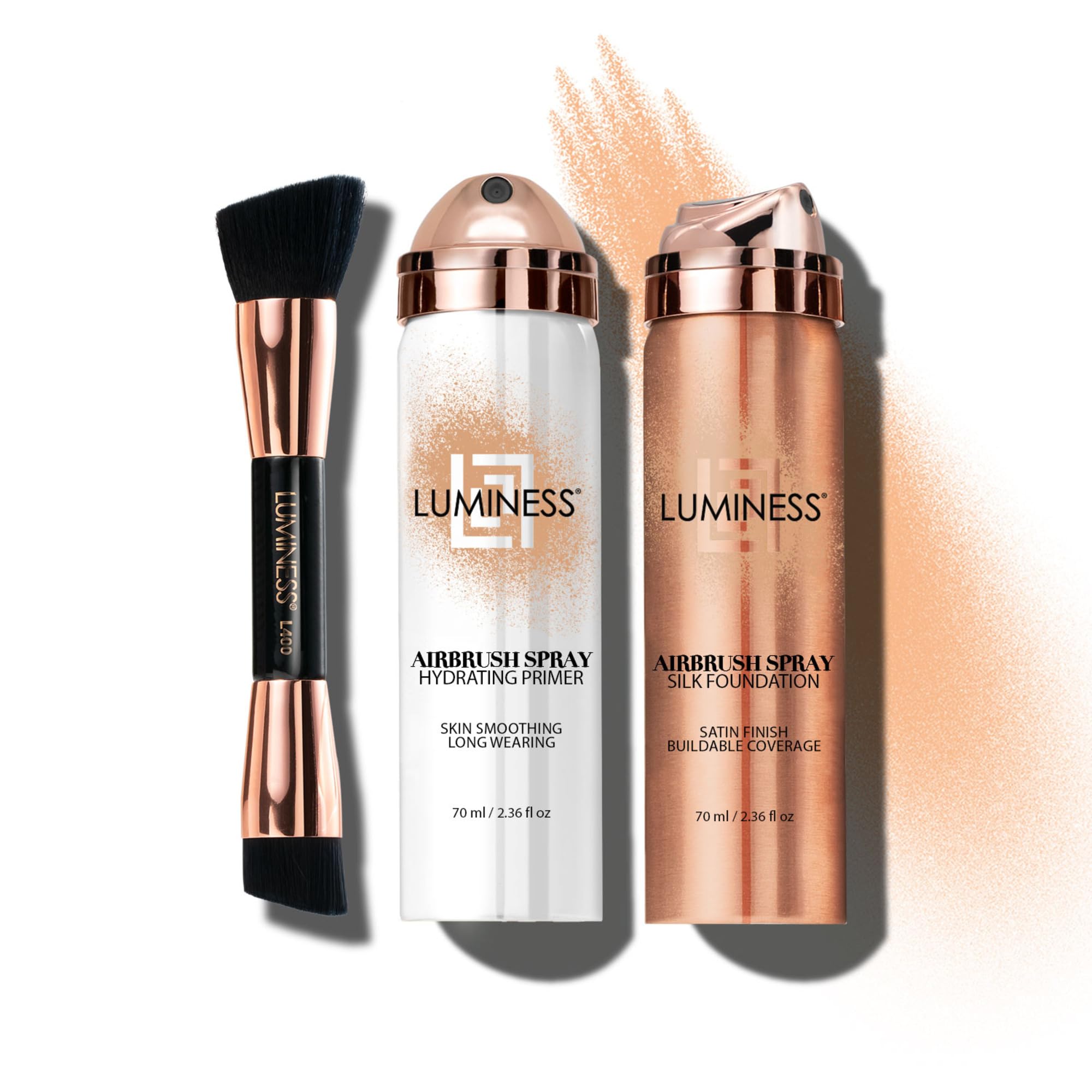 Amazon.com : LUMINESS Airbrush Spray Silk Foundation Starter Kit - Light Medium - Foundation ...