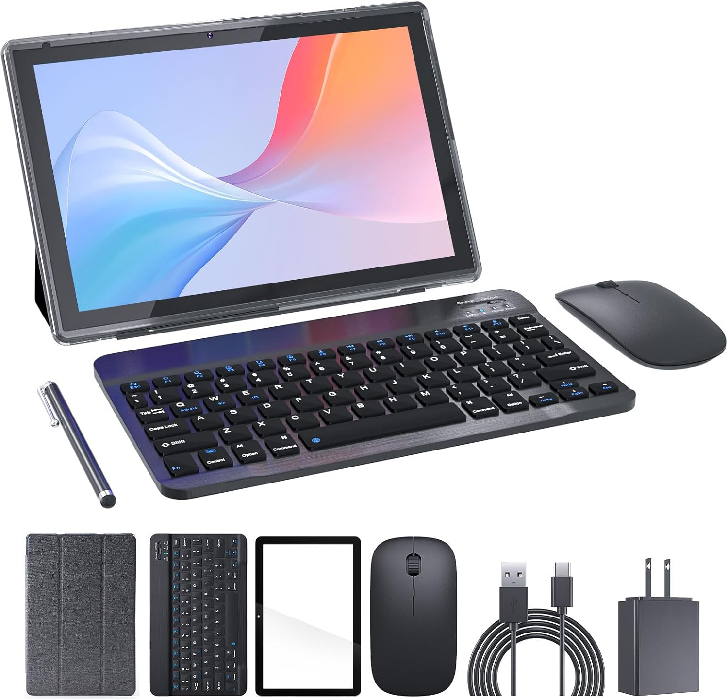 Amazon.com : 2 in 1 Tablet Set, Tablet with Keyboard And Case Mouse ...