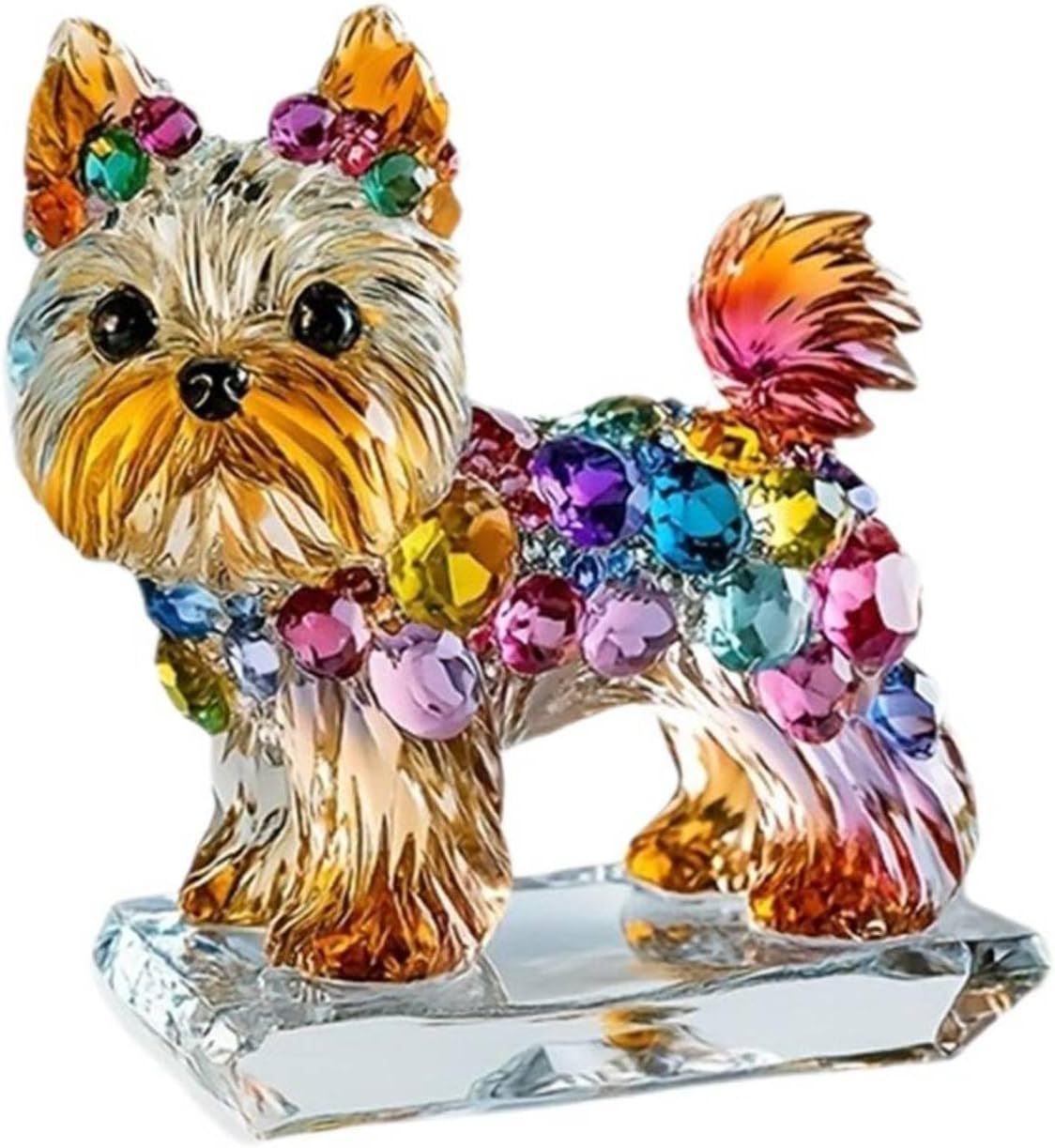 Amazon.com: Acrylic Yorkie Dog Sign Desktop Ornament with Base – 2D ...