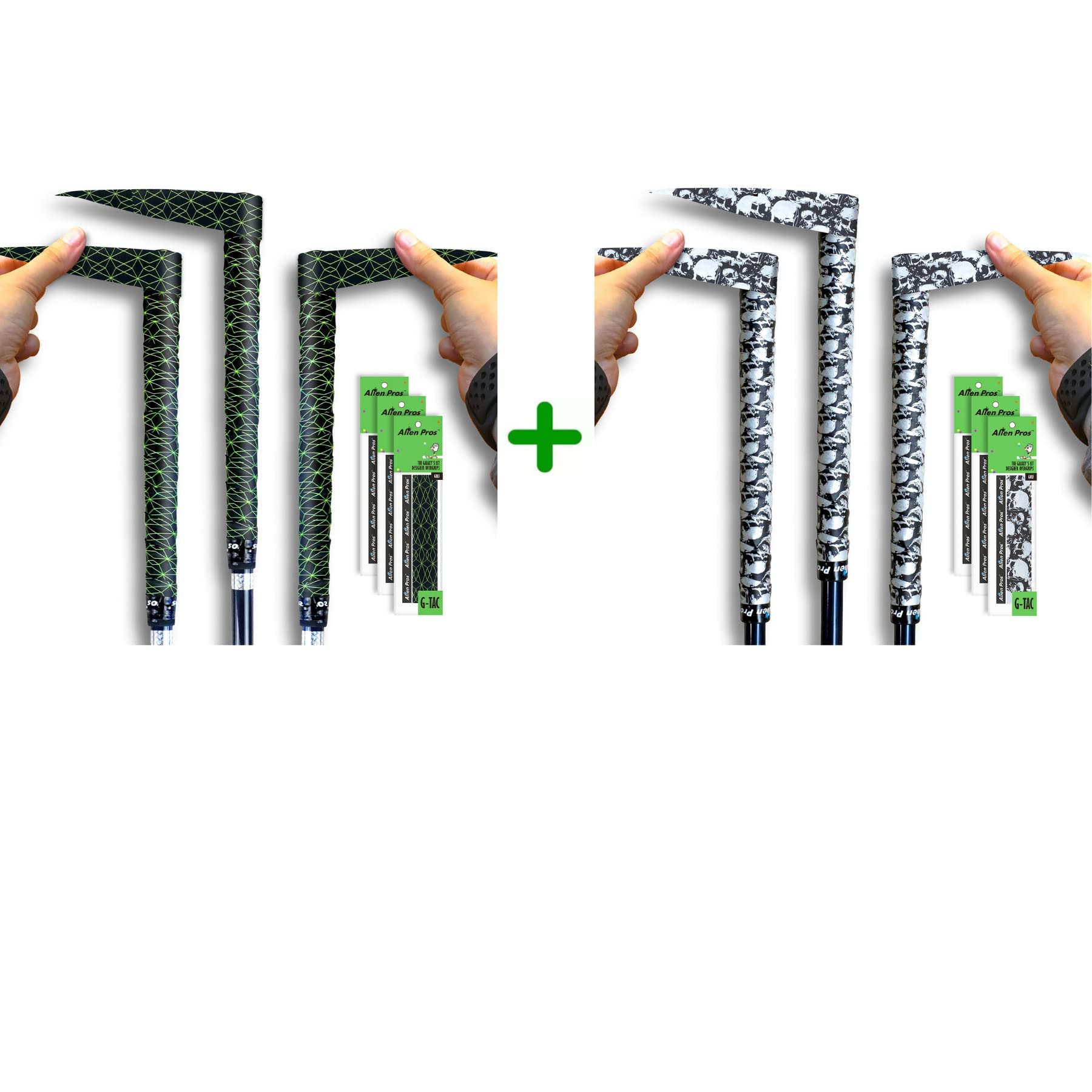 Amazon.com : ALIEN PROS 6 Pack Cubic & Skull Mix Golf Grip Wrapping ...